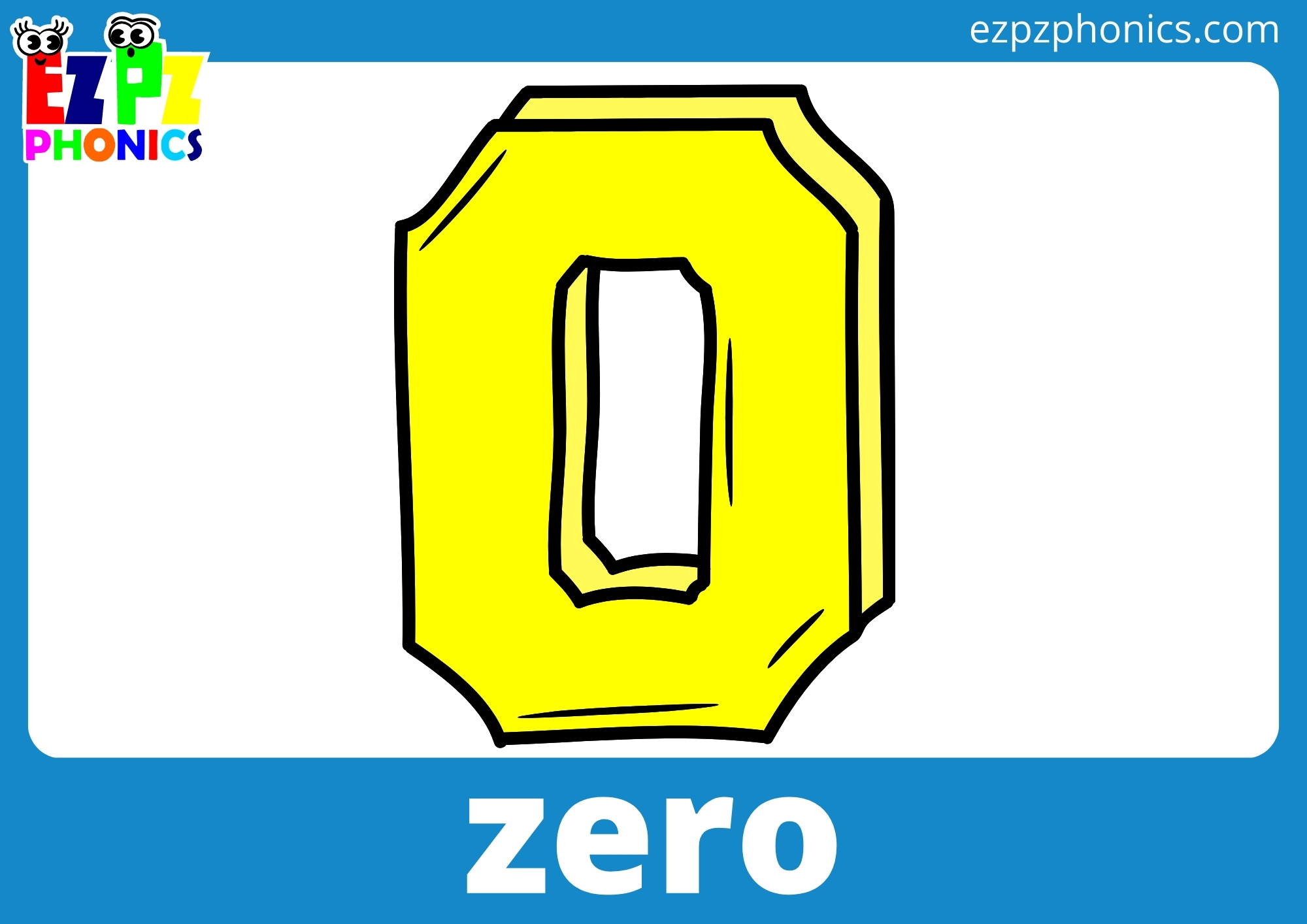 Z Beginning Sounds Full Page Flashcards with Words Phonics Alphabet ...