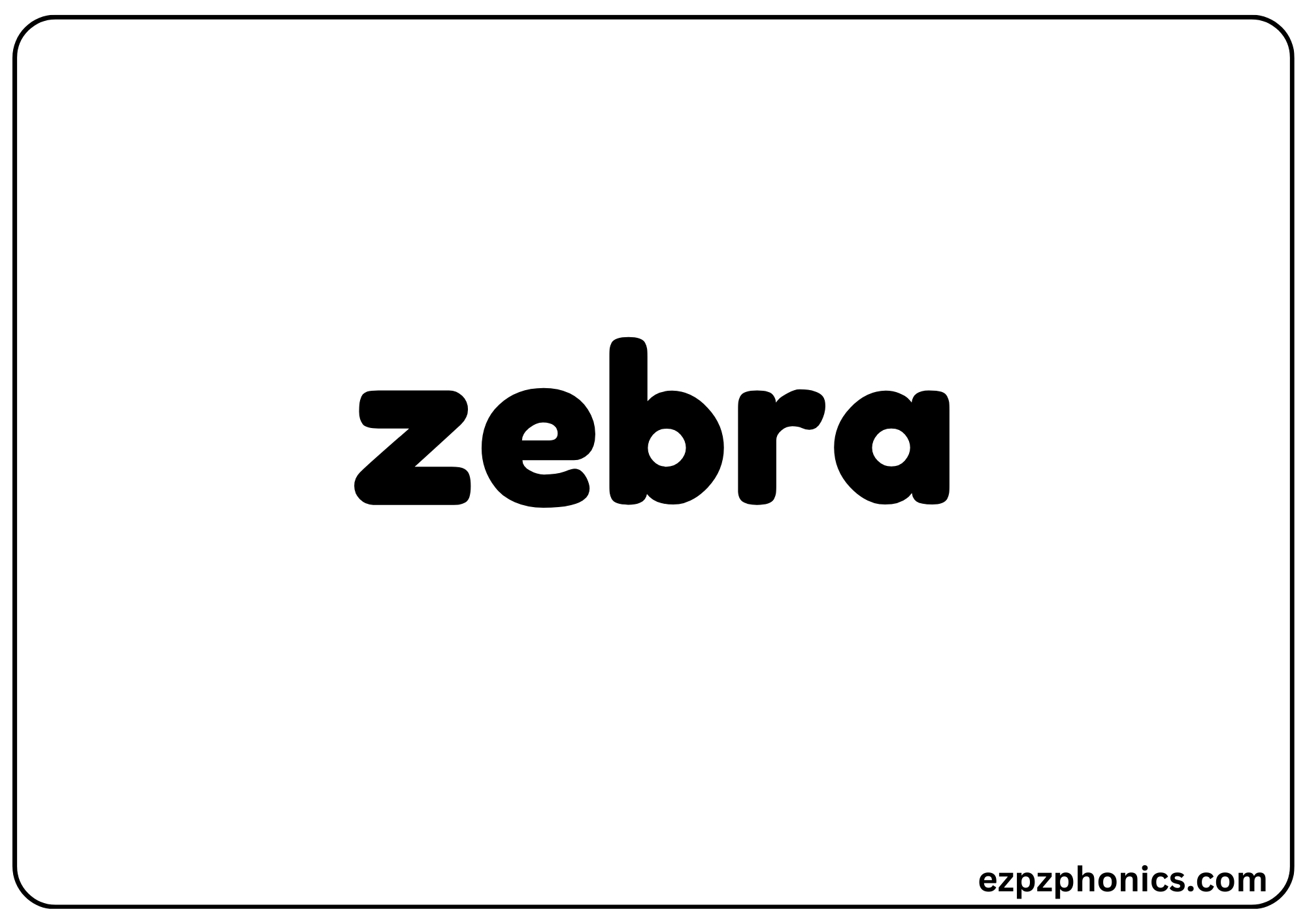 Letter Z Free Kindergarten Phonics Alphabet Letter Sounds Flashcards ...