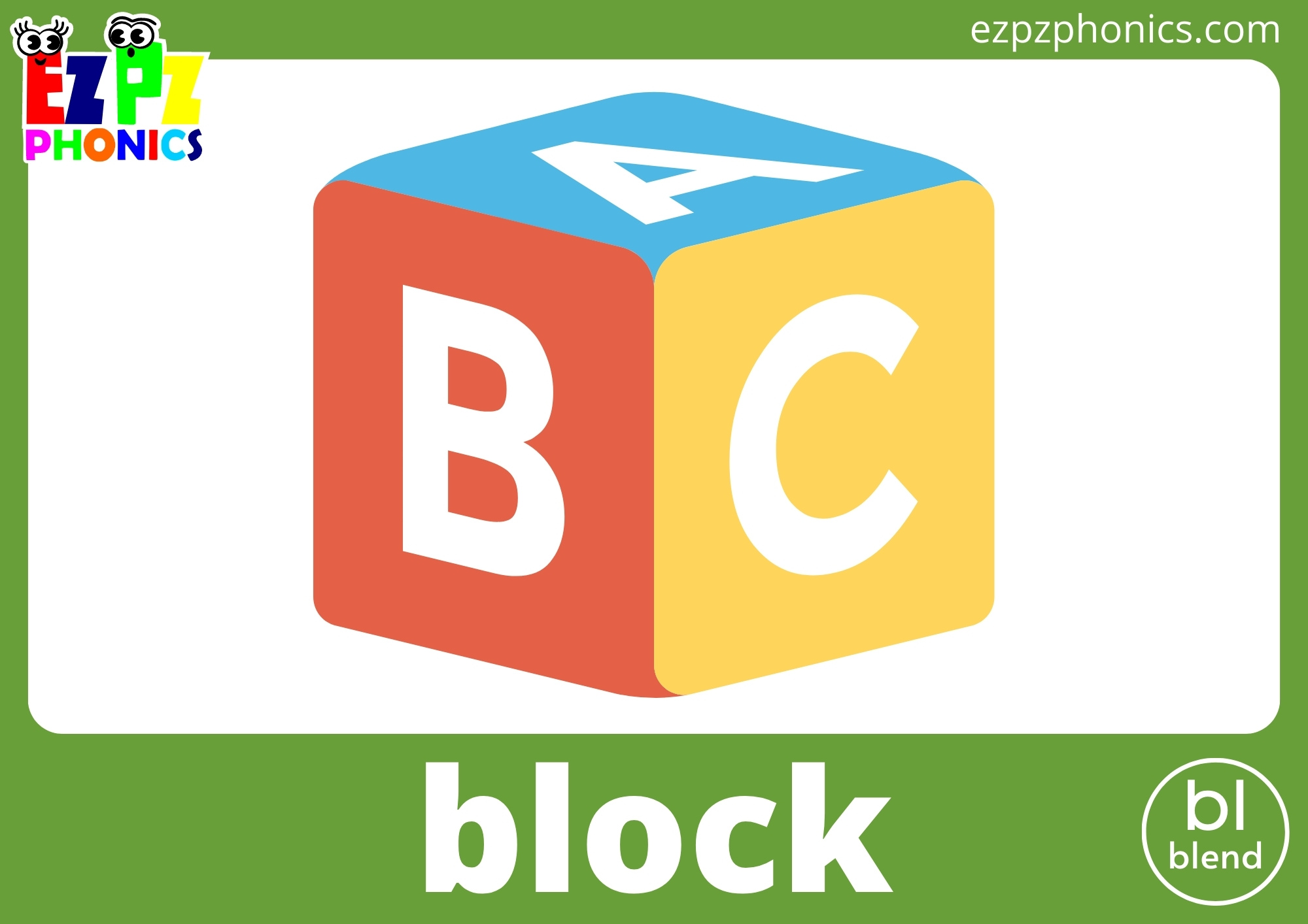 BL Blends Phonics Flashcards with Images and Words Download Free ...