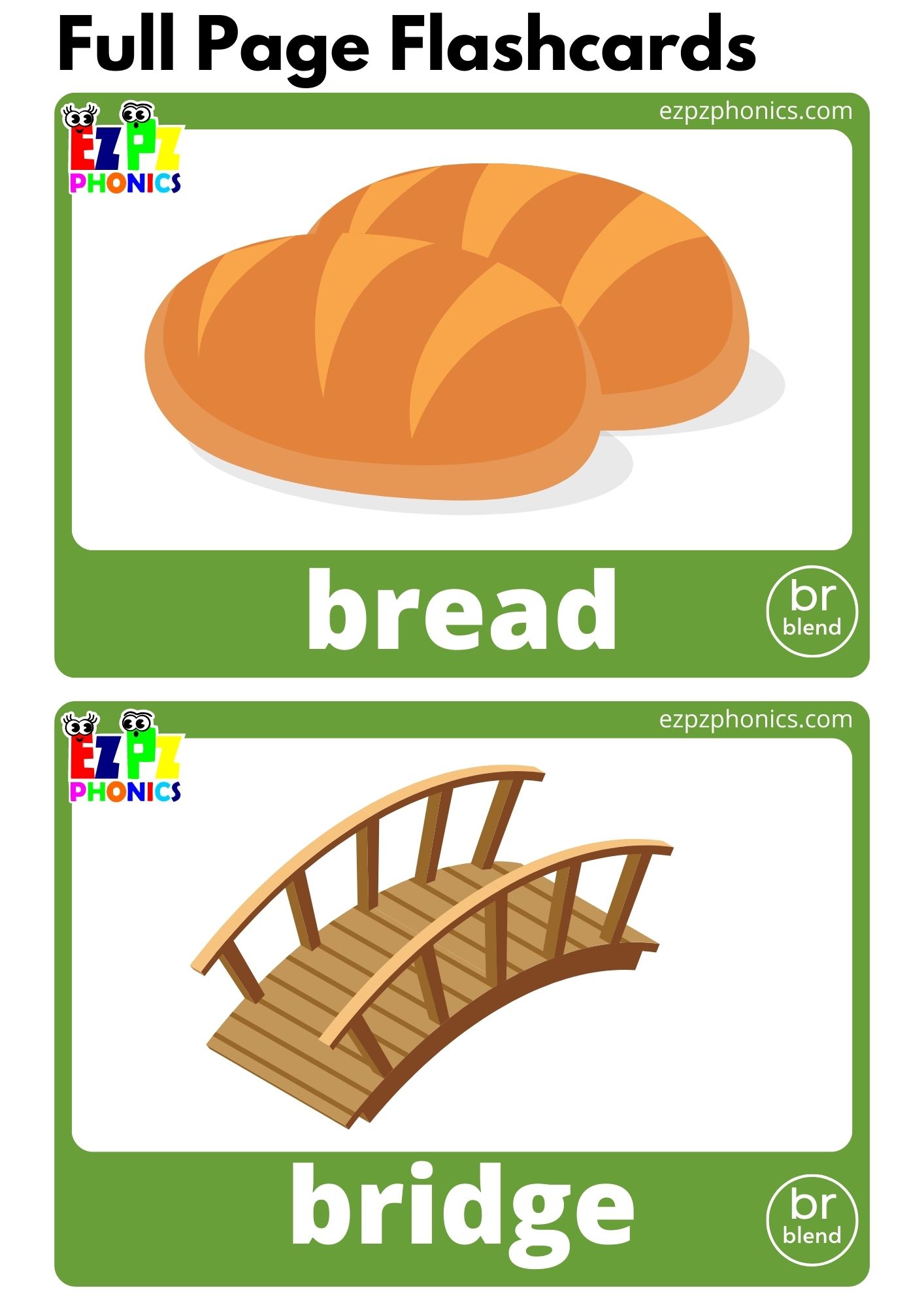 BR Blends Phonics Flashcards with Images and Words Download Free ...