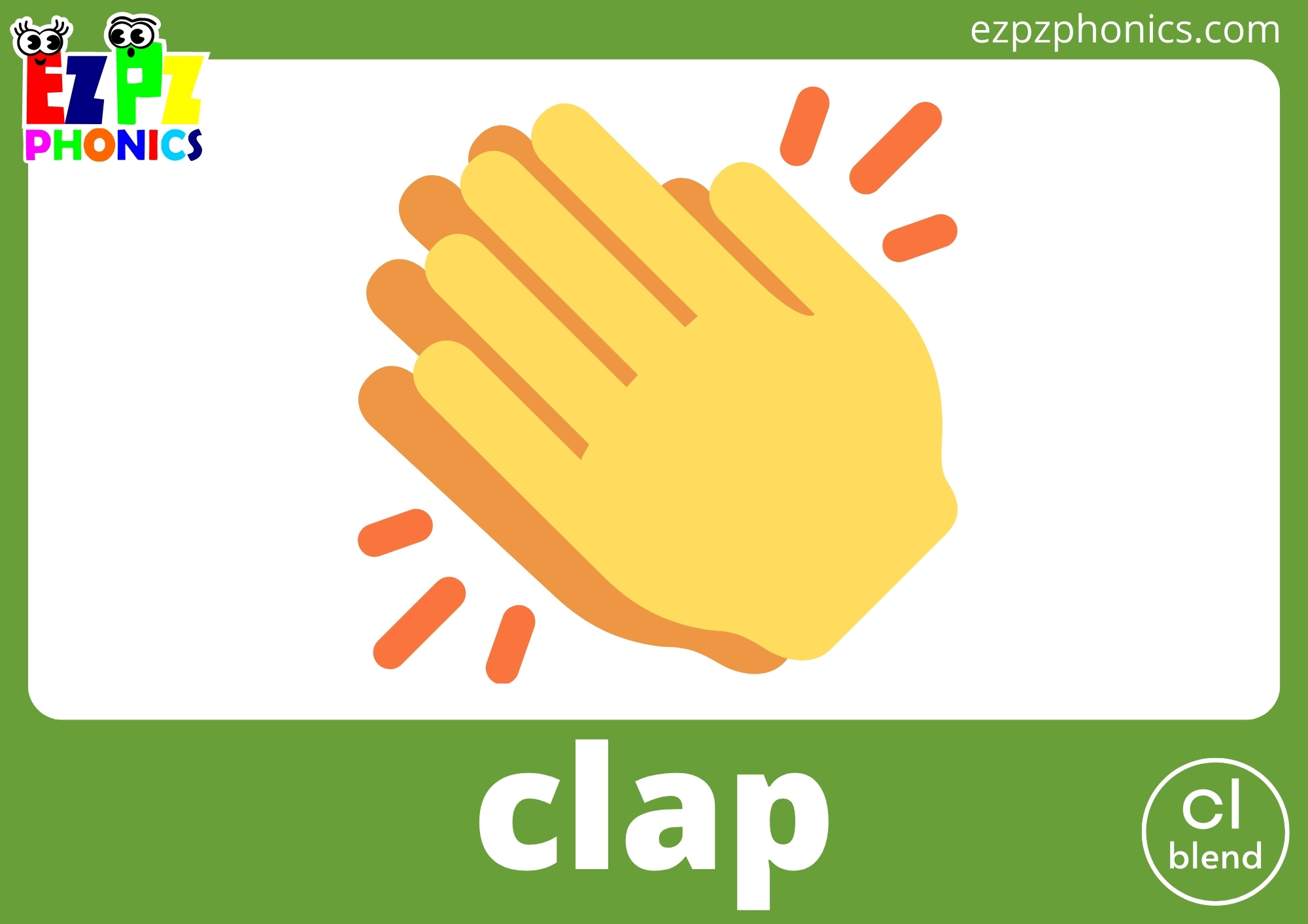 CL Blend Phonics Flashcards - ezpzphonics.com