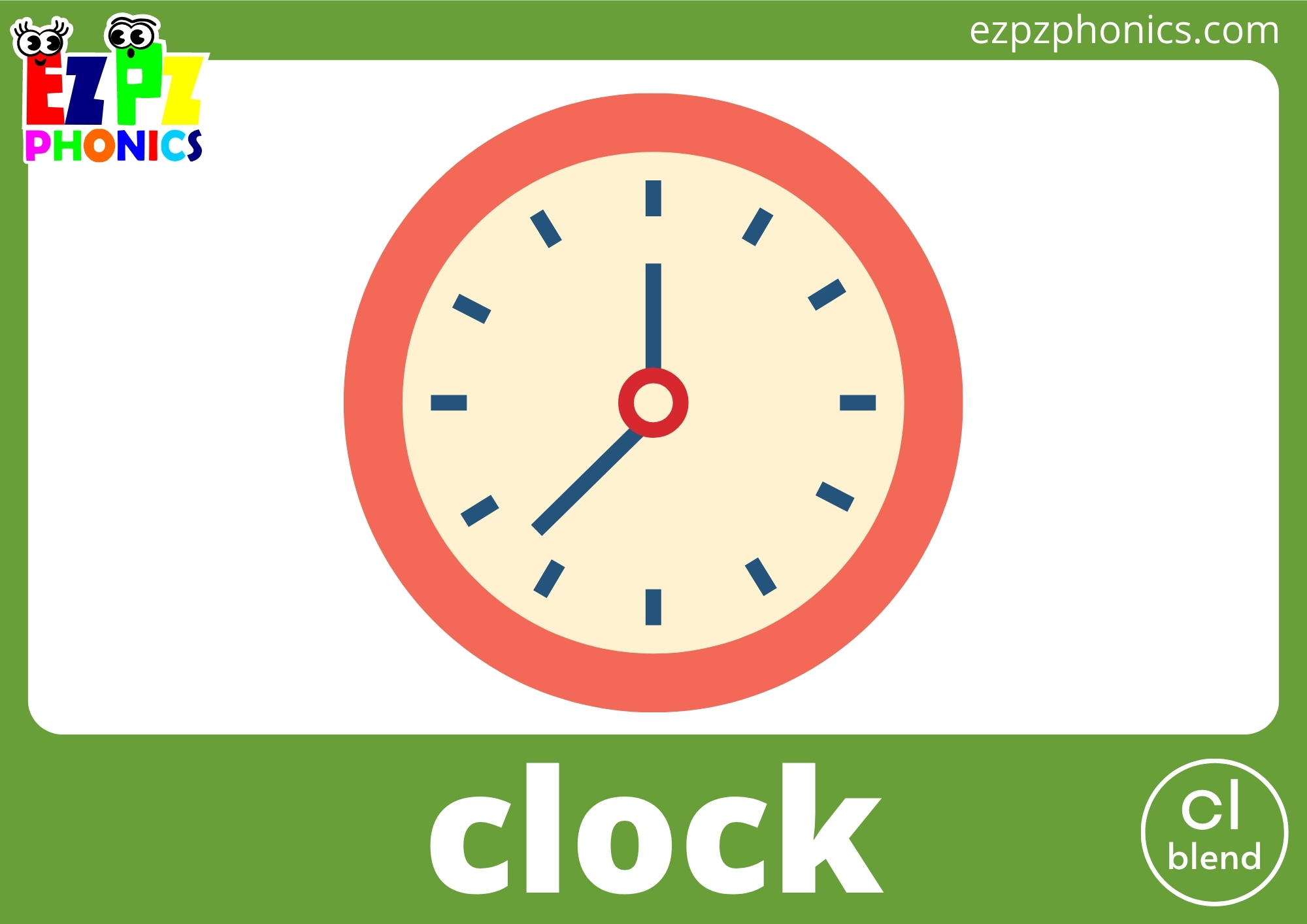 CL Blends Phonics Flashcards with Images and Words Download Free ...