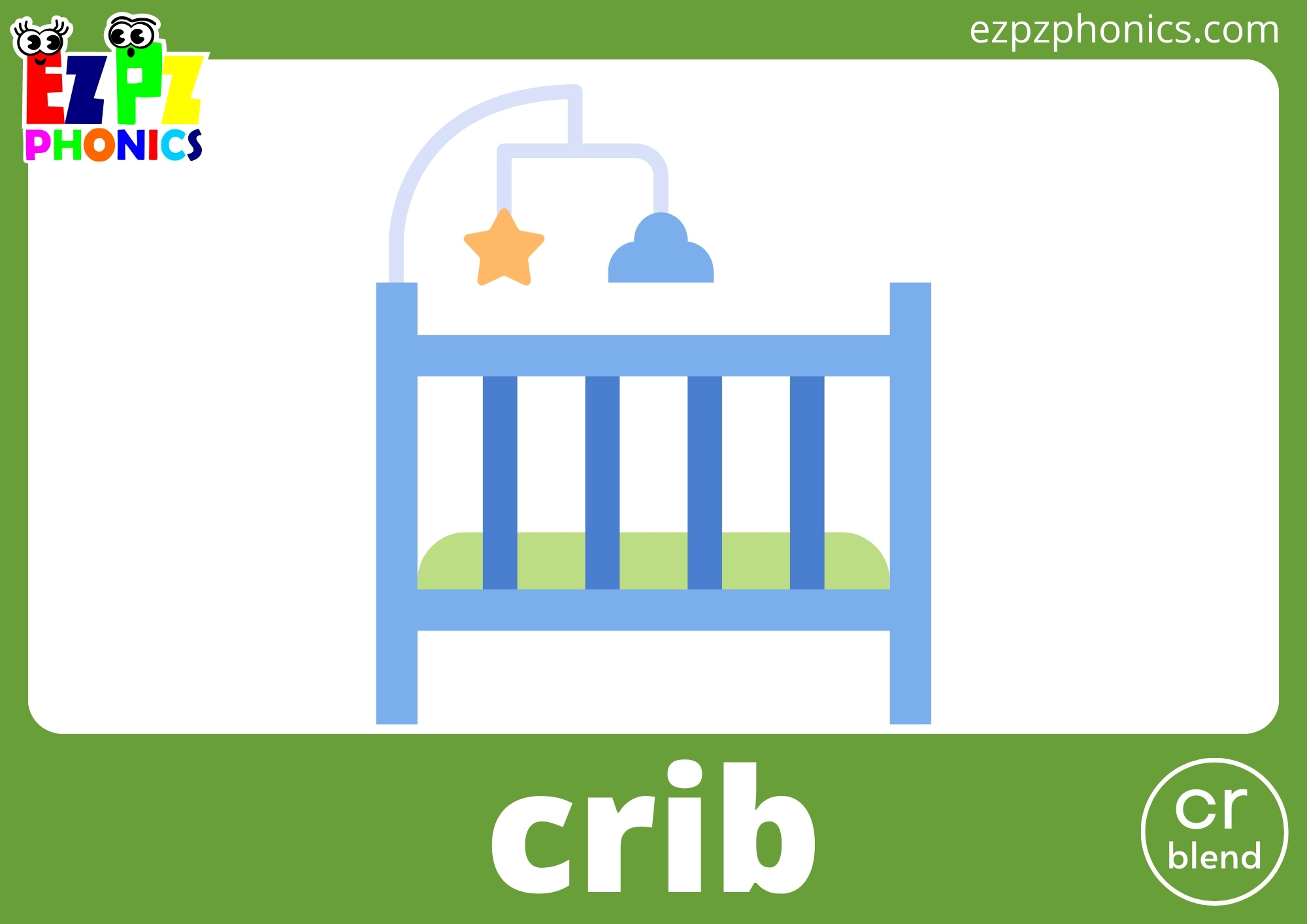 CR Blends Phonics Flashcards with Images and Words Download Free ...