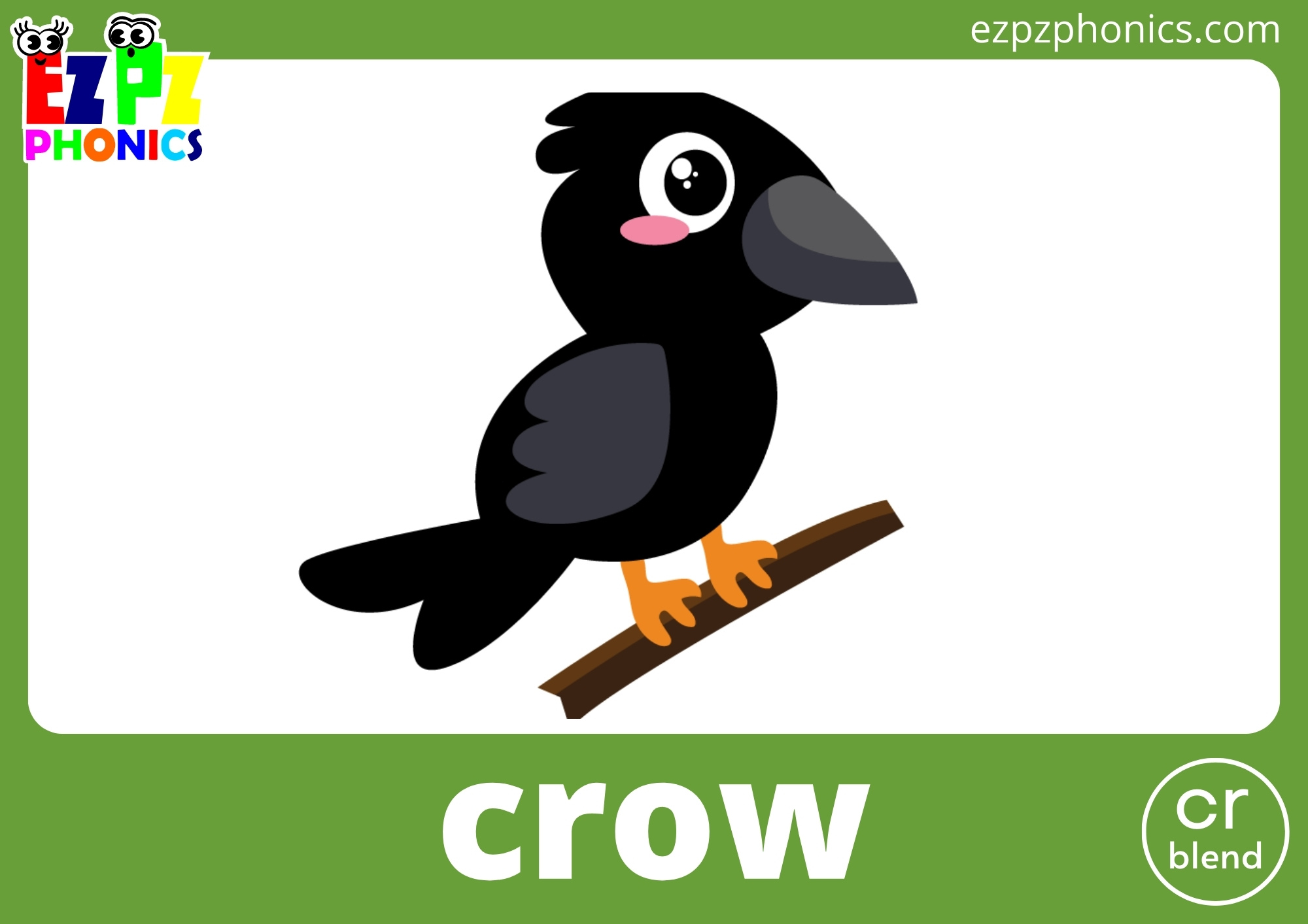 CR Blends Phonics Flashcards with Images and Words Download Free ...