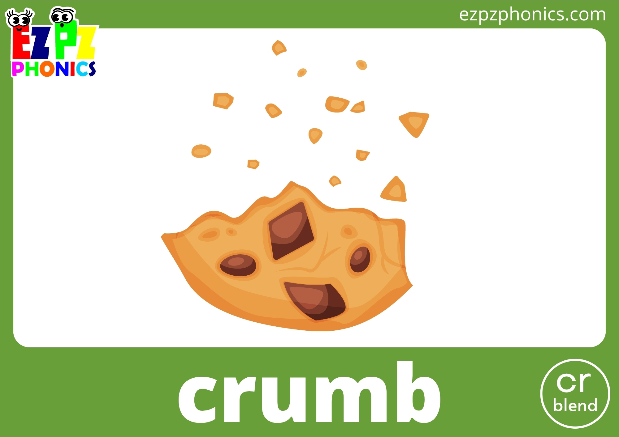 CR Blends Phonics Flashcards with Images and Words Download Free ...