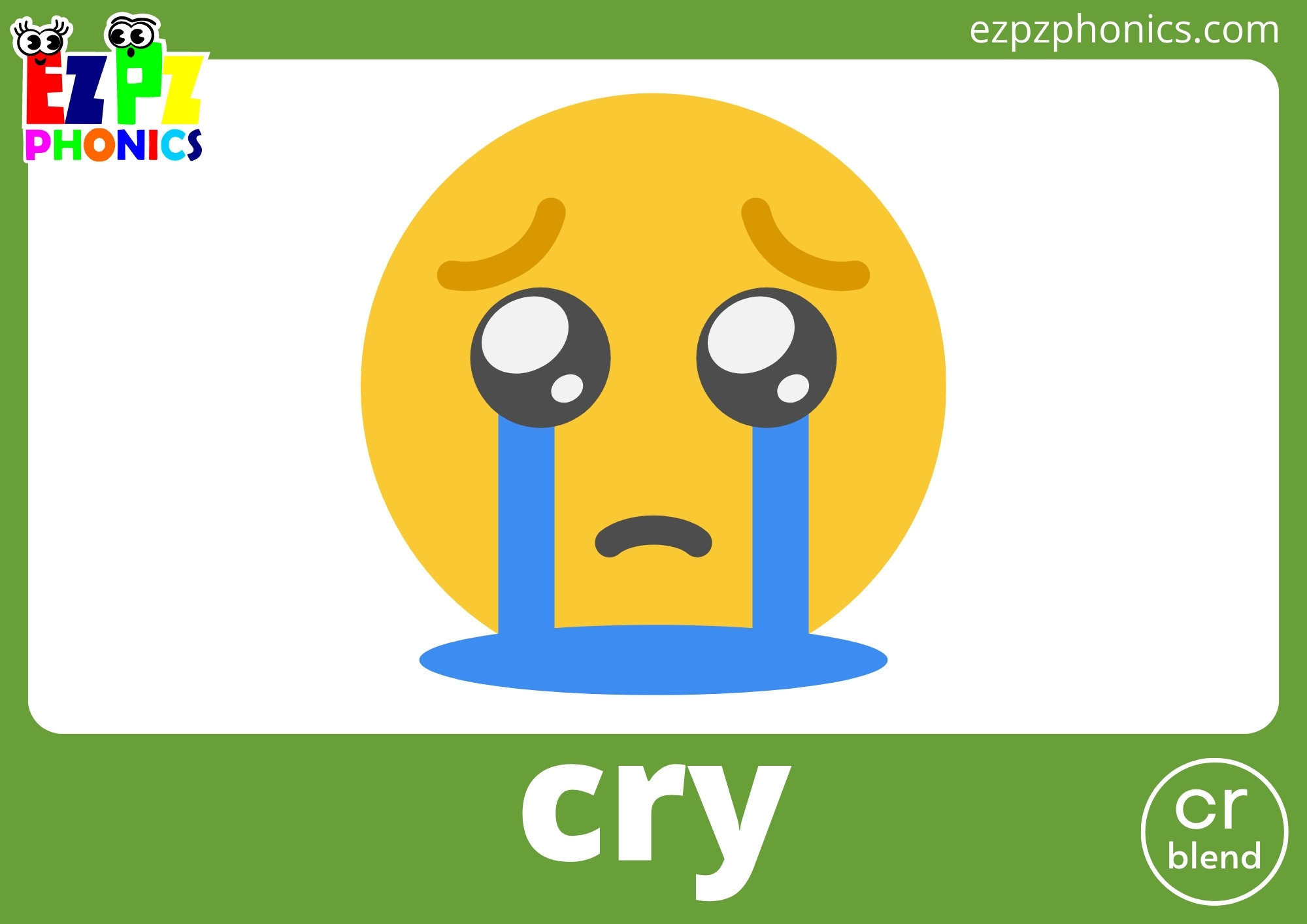 CR Blend Phonics Flashcards - ezpzphonics.com