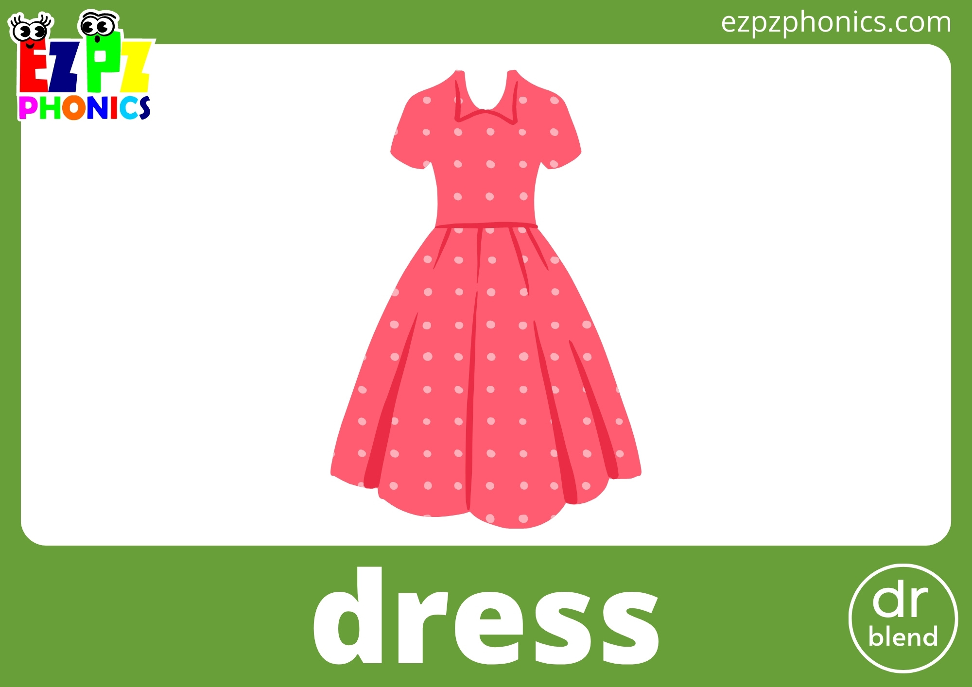 DR Blend Phonics Flashcards - ezpzphonics.com