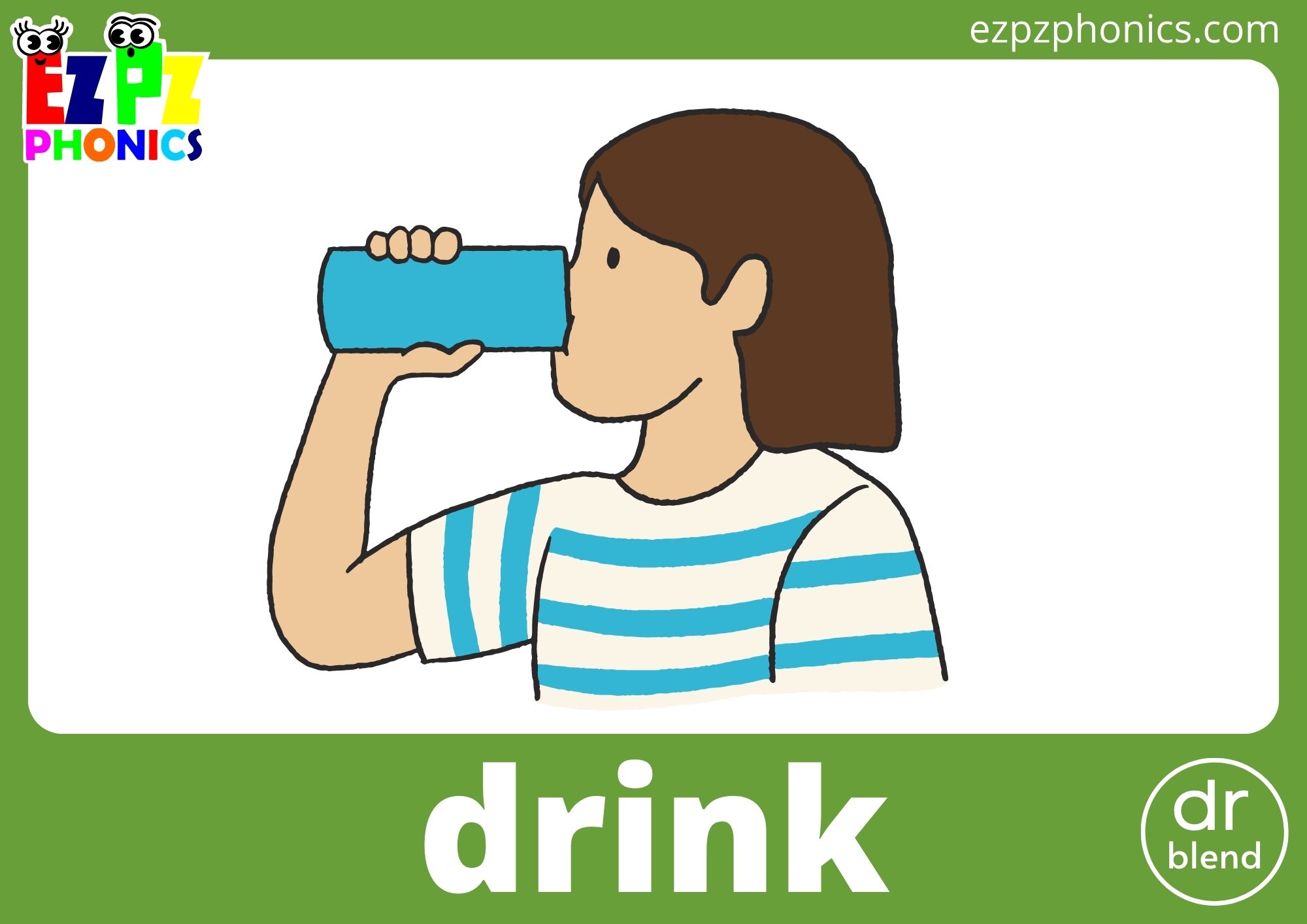 DR Blends Phonics Flashcards with Images and Words Download Free ...