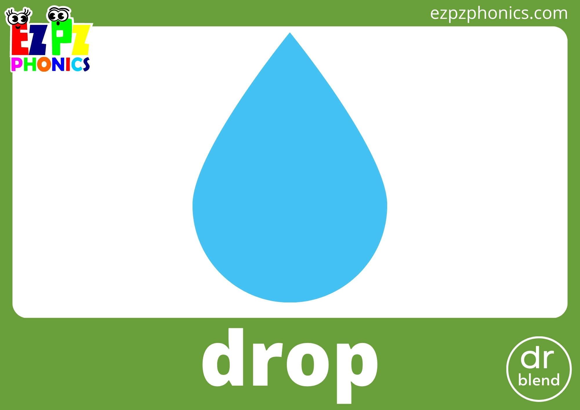 DR Blend Phonics Flashcards - ezpzphonics.com