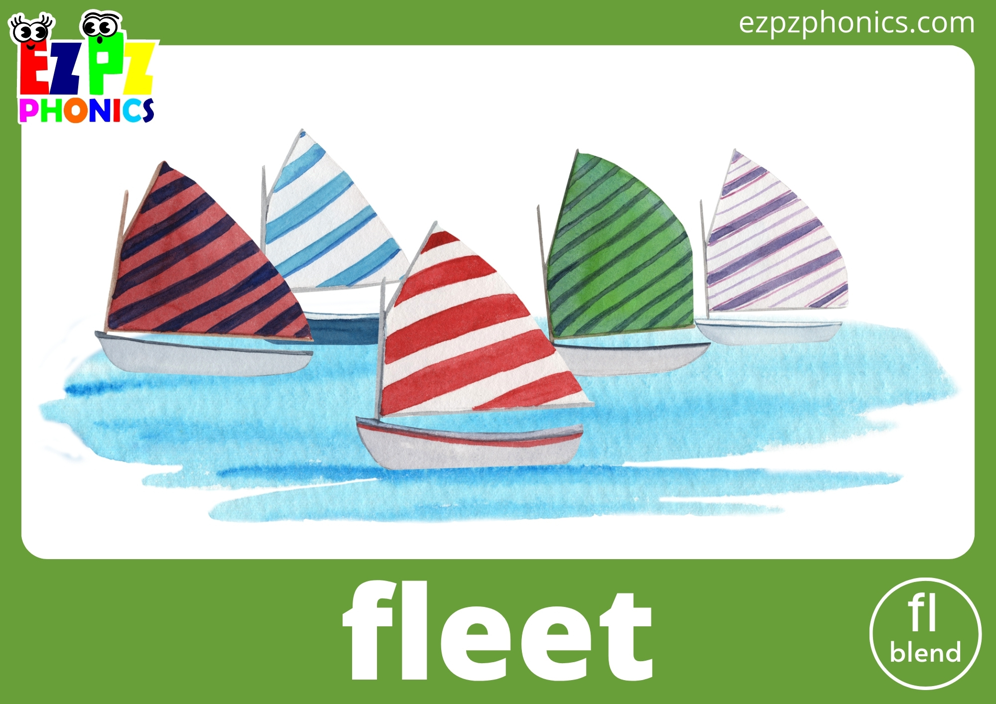 FL Blend Phonics Flashcards - ezpzphonics.com