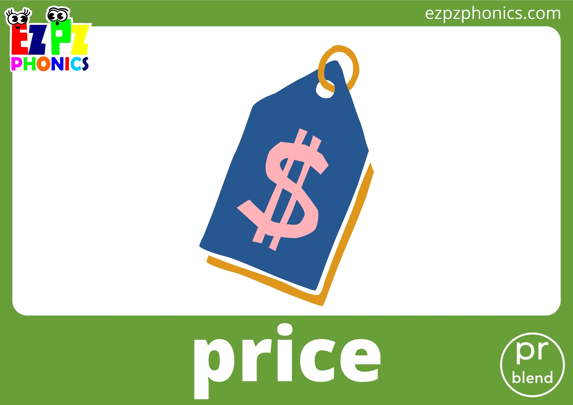 PR Blend Phonics Flashcards - ezpzphonics.com