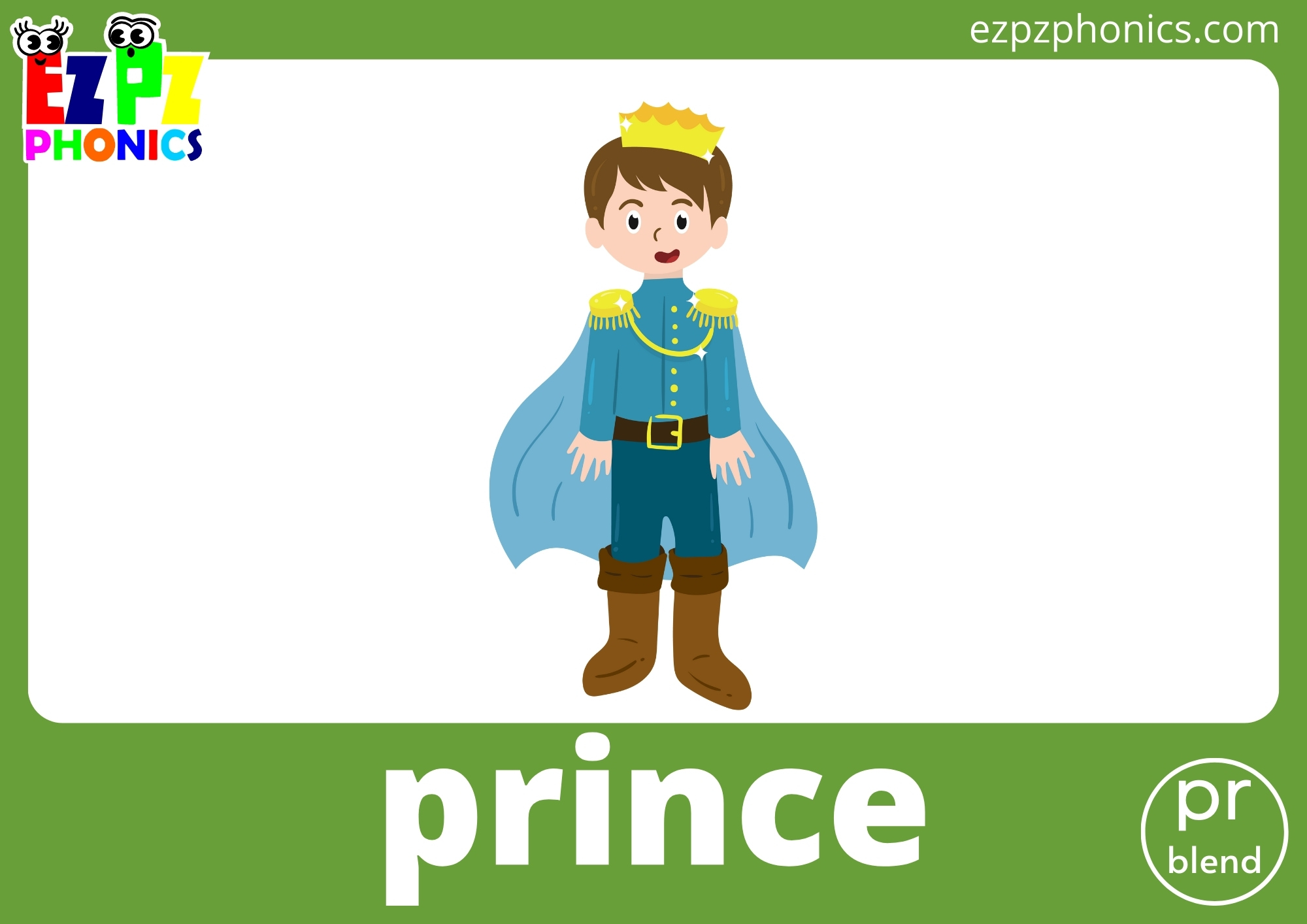 PR Blend Phonics Flashcards - ezpzphonics.com