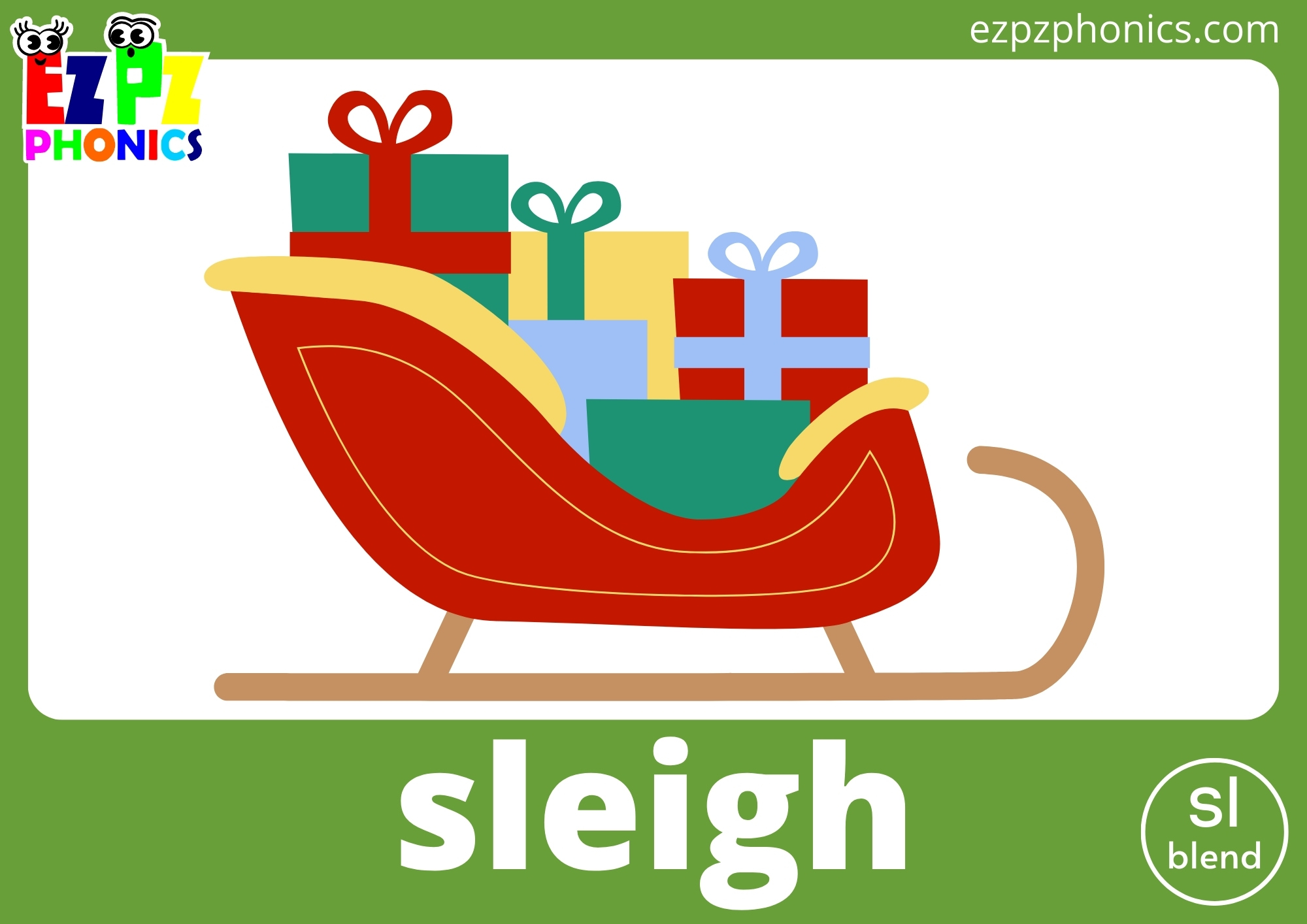 SL Blends Phonics Flashcards with Images and Words Download Free ...