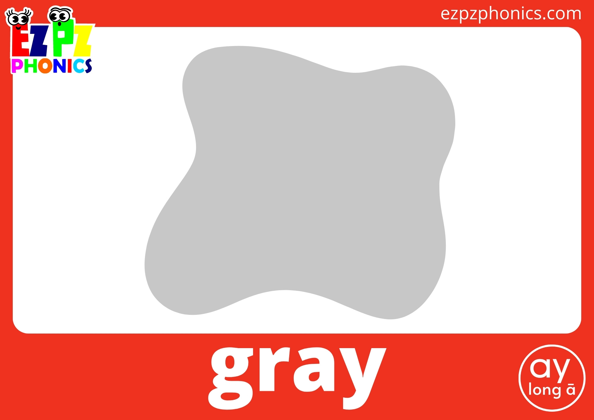 ay Words Long A Vowel Sounds Flashcards with Words and Free PDF ...