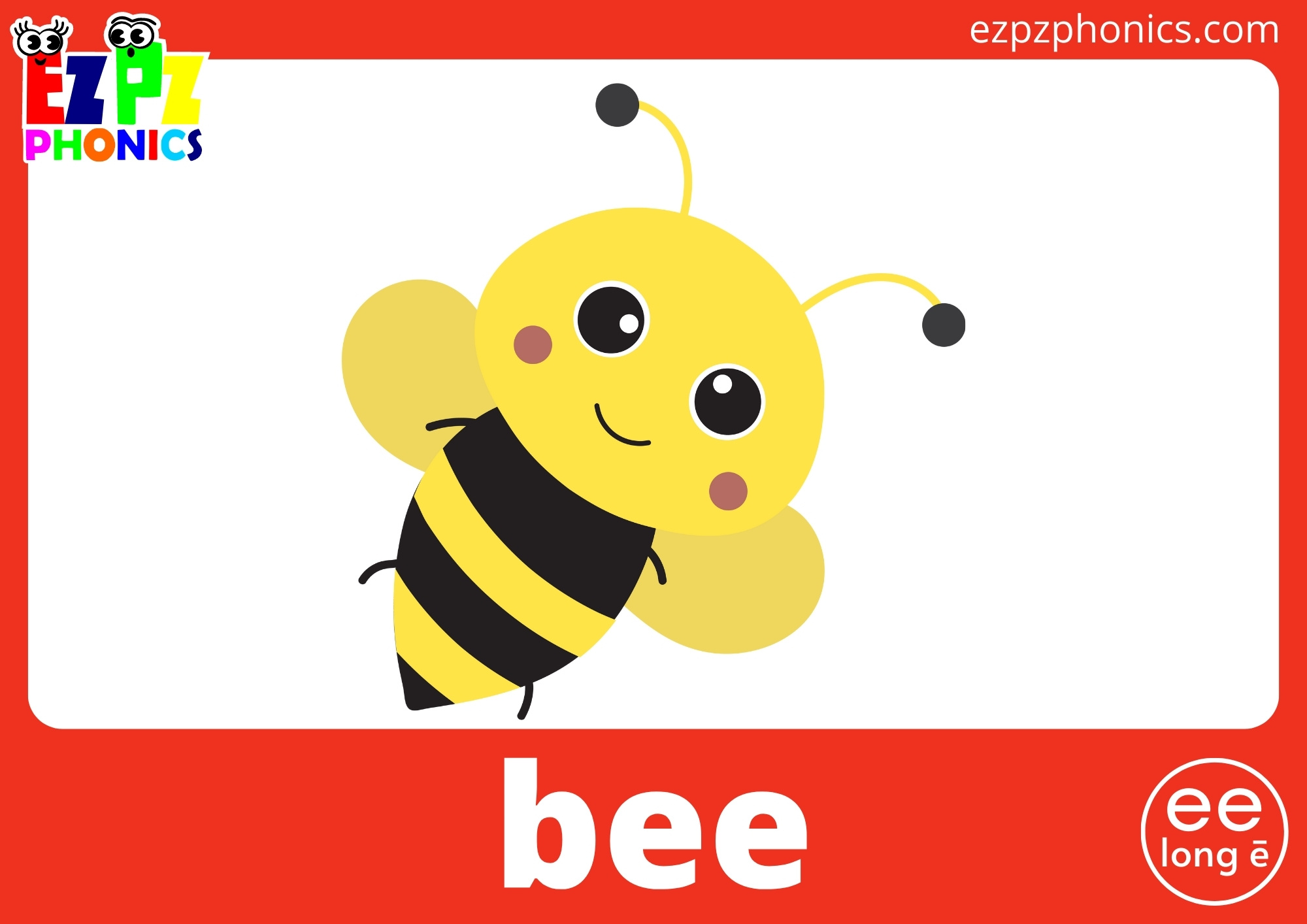 ee Words List Long E Vowel Sounds Flashcards with Images and Words Free ...