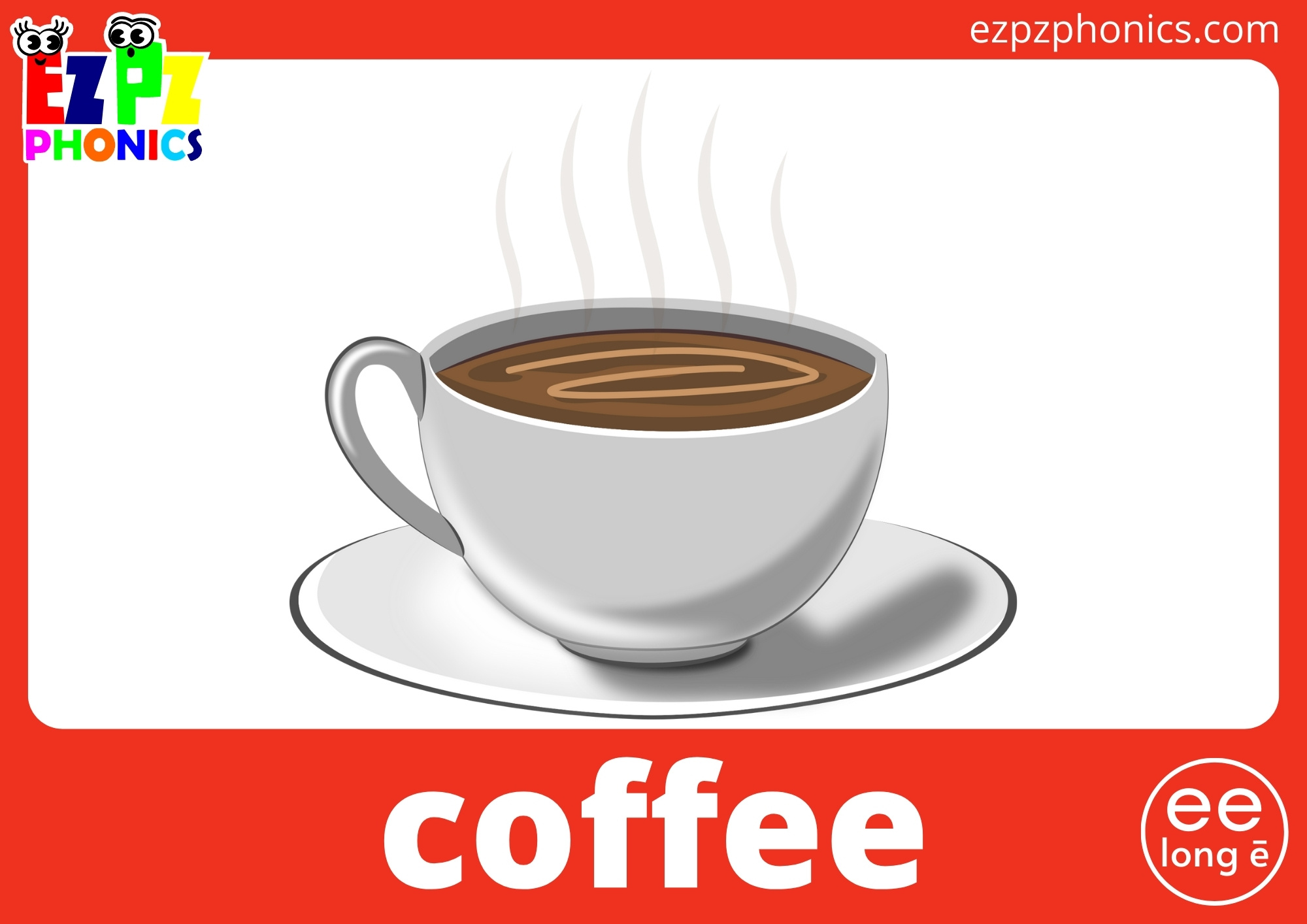 ee Words Long E Vowel Phonics Flashcards - ezpzphonics.com