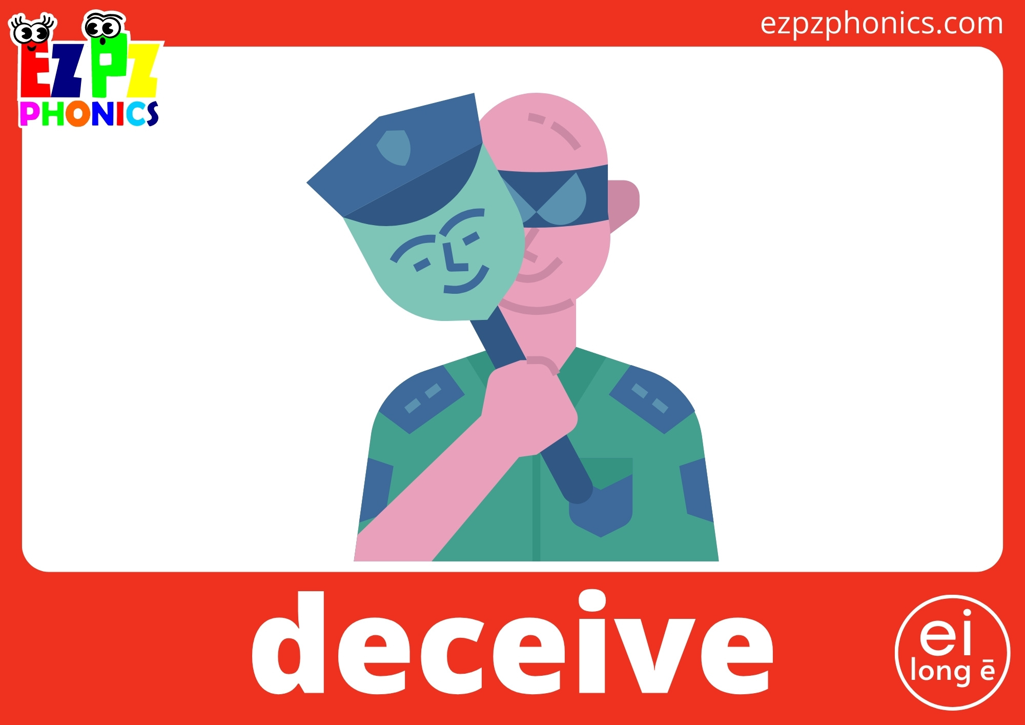 ei Words List Long E Vowel Sounds Flashcards with Images and Words Free ...
