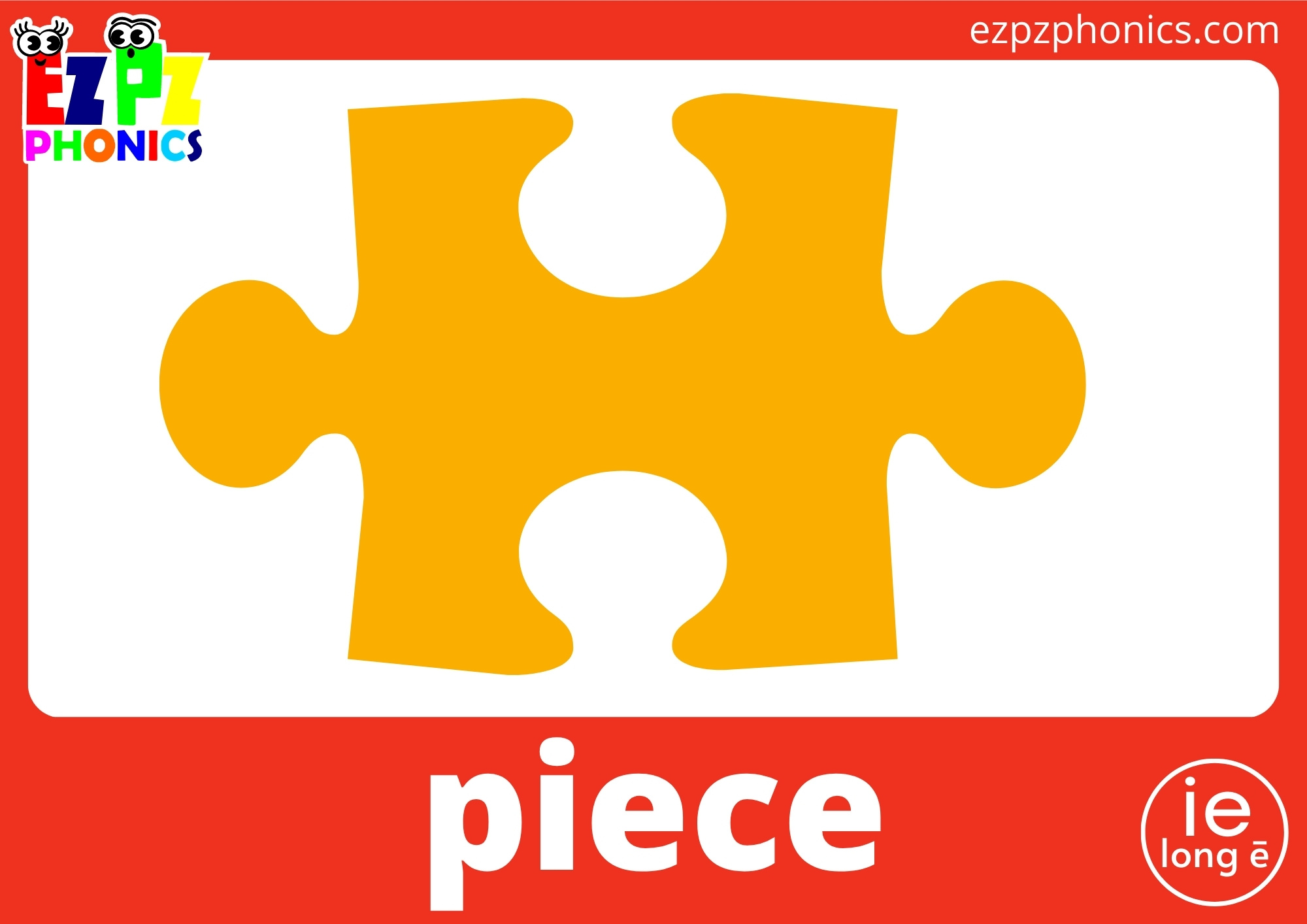 ie Words Long E Vowel Sounds Flashcards with Images and Words Free ...