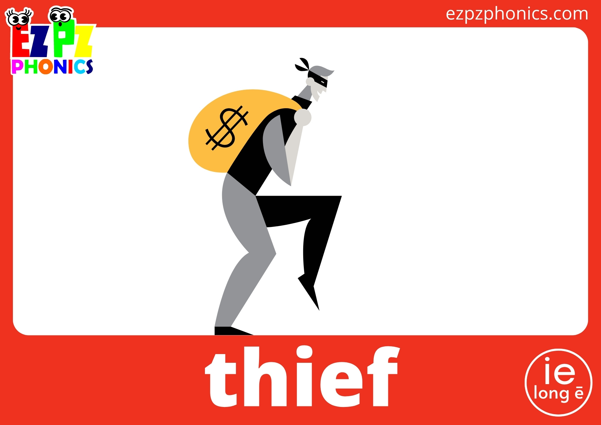 ie Words Long E Vowel Sounds Flashcards with Images and Words Free ...