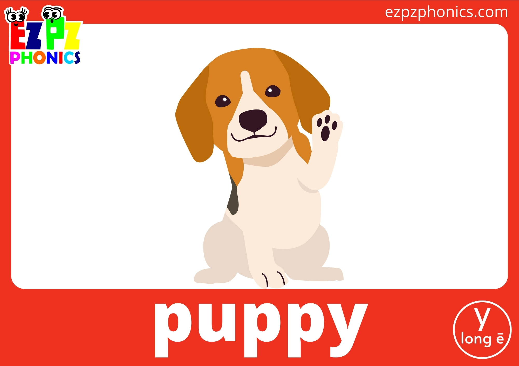 y Words Long E Vowel Phonics Flashcards - ezpzphonics.com