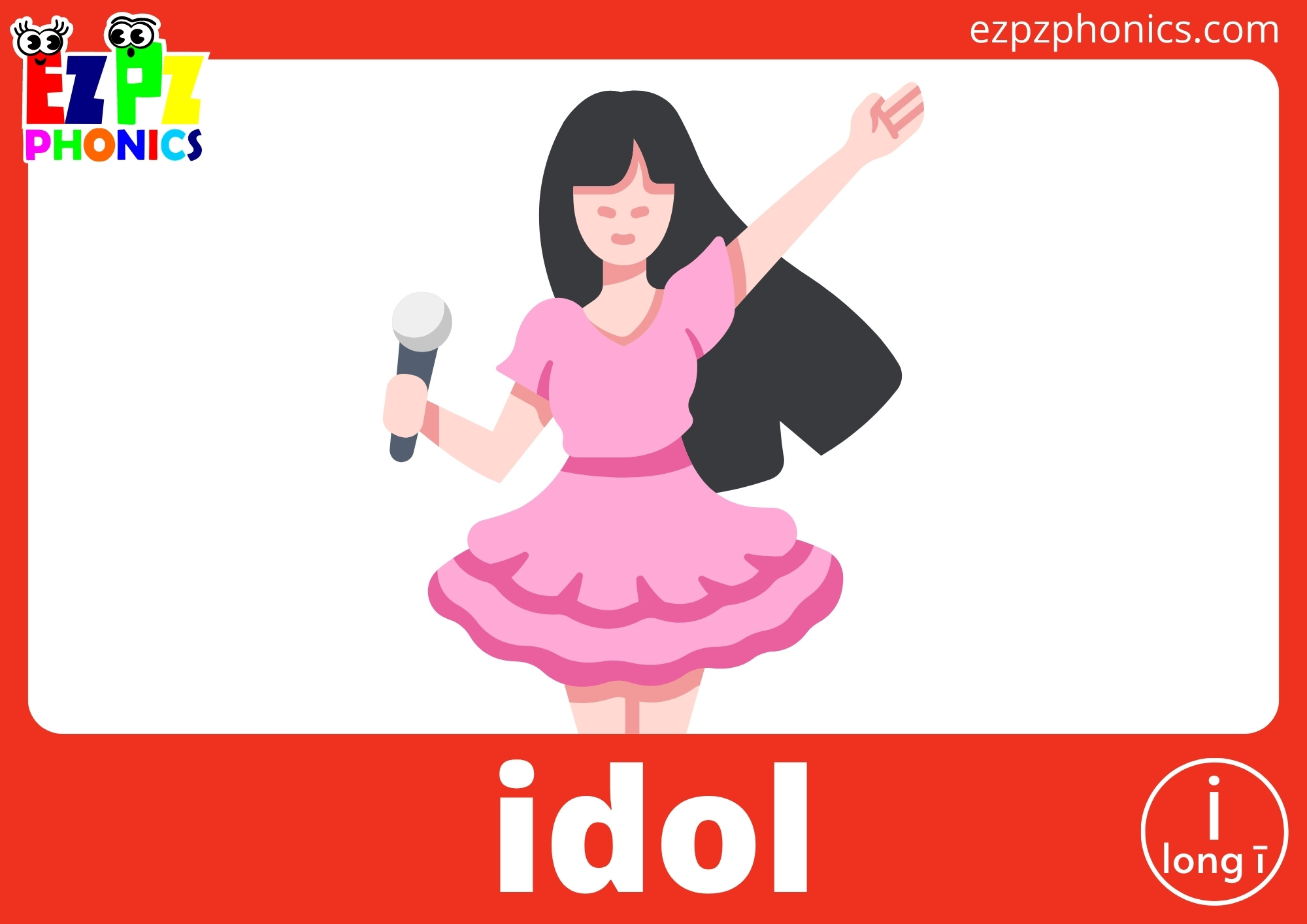 i Words Long I Vowel Sounds Flashcards with Images and Words Free ...