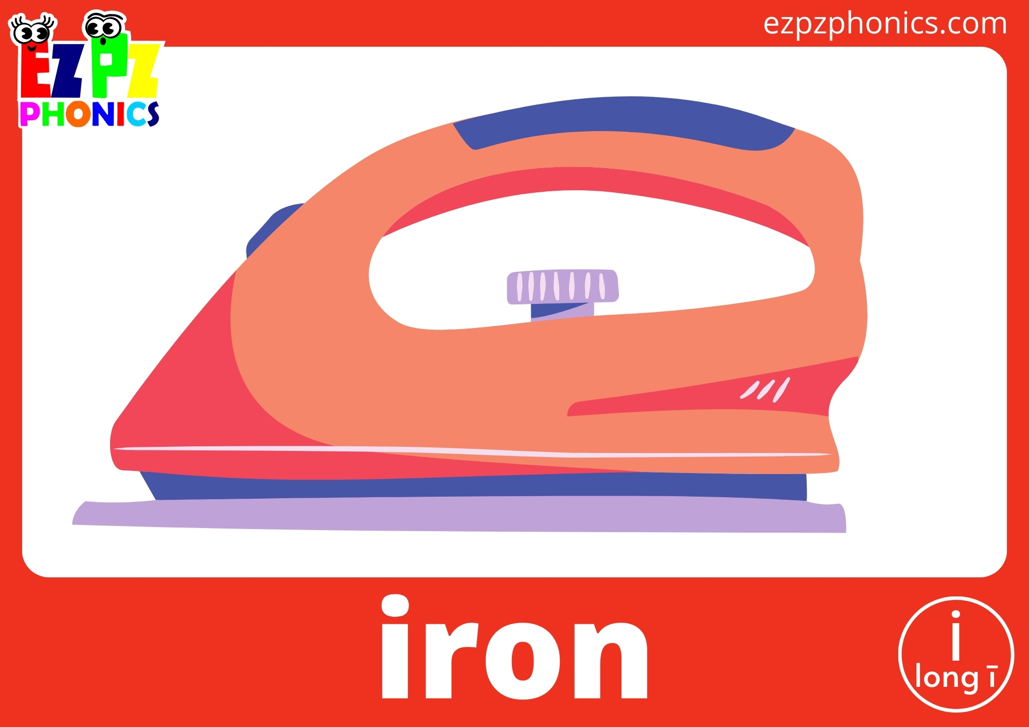 i Words Long I Vowel Phonics Flashcards - ezpzphonics.com