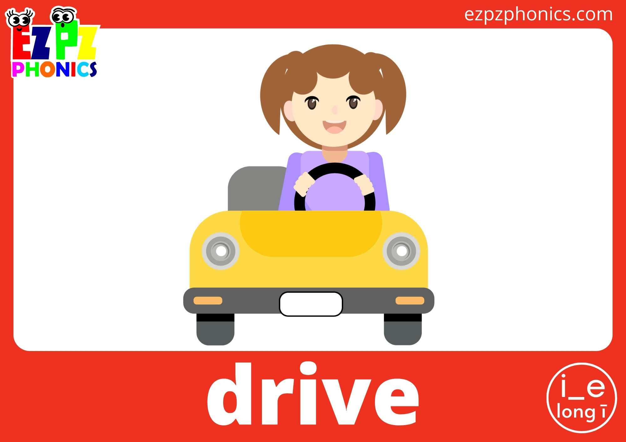 i_e Words Long I Vowel Sounds Flashcards with Images and Words Free ...