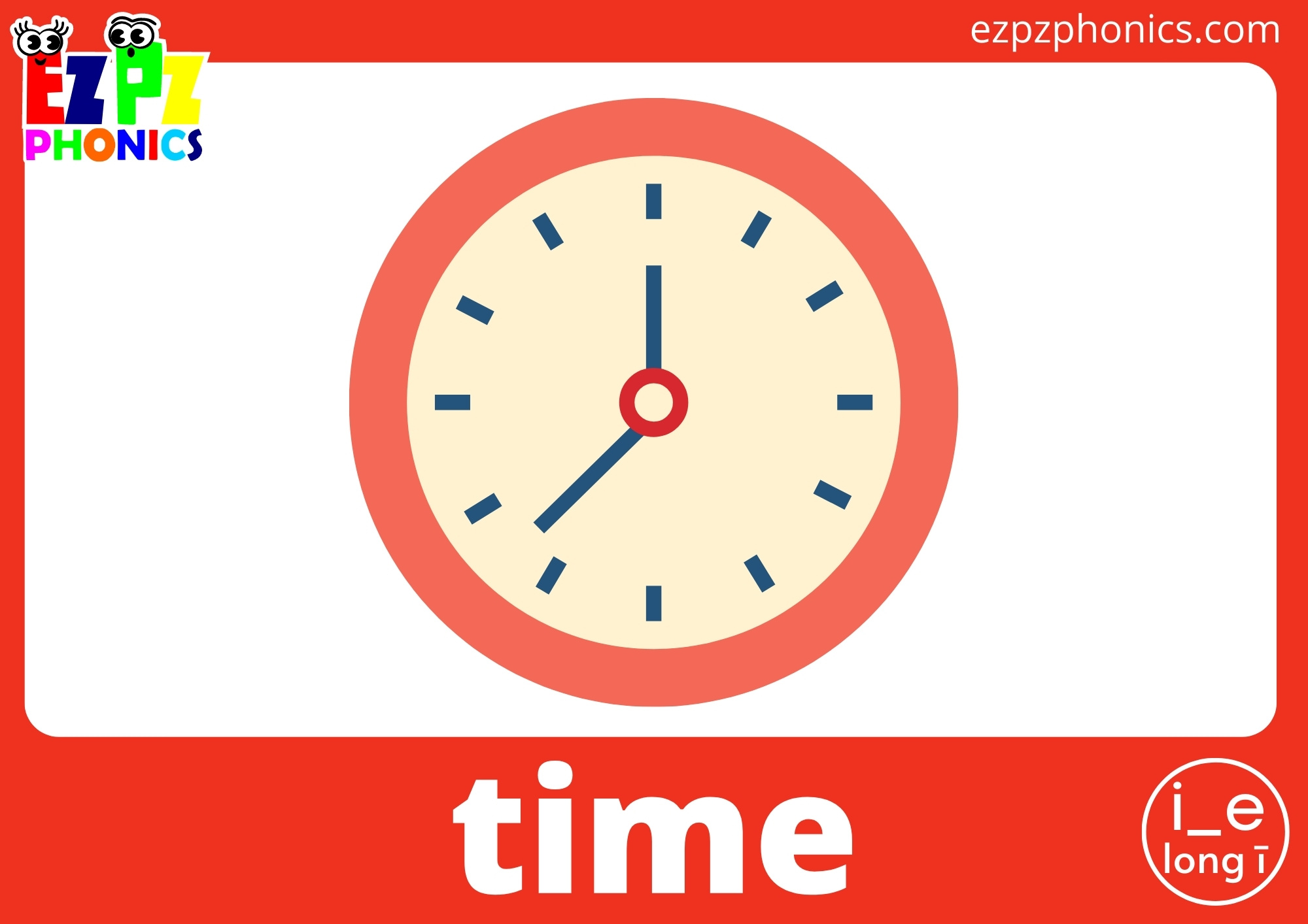 i_e Words Long I Vowel Sounds Flashcards with Images and Words Free ...