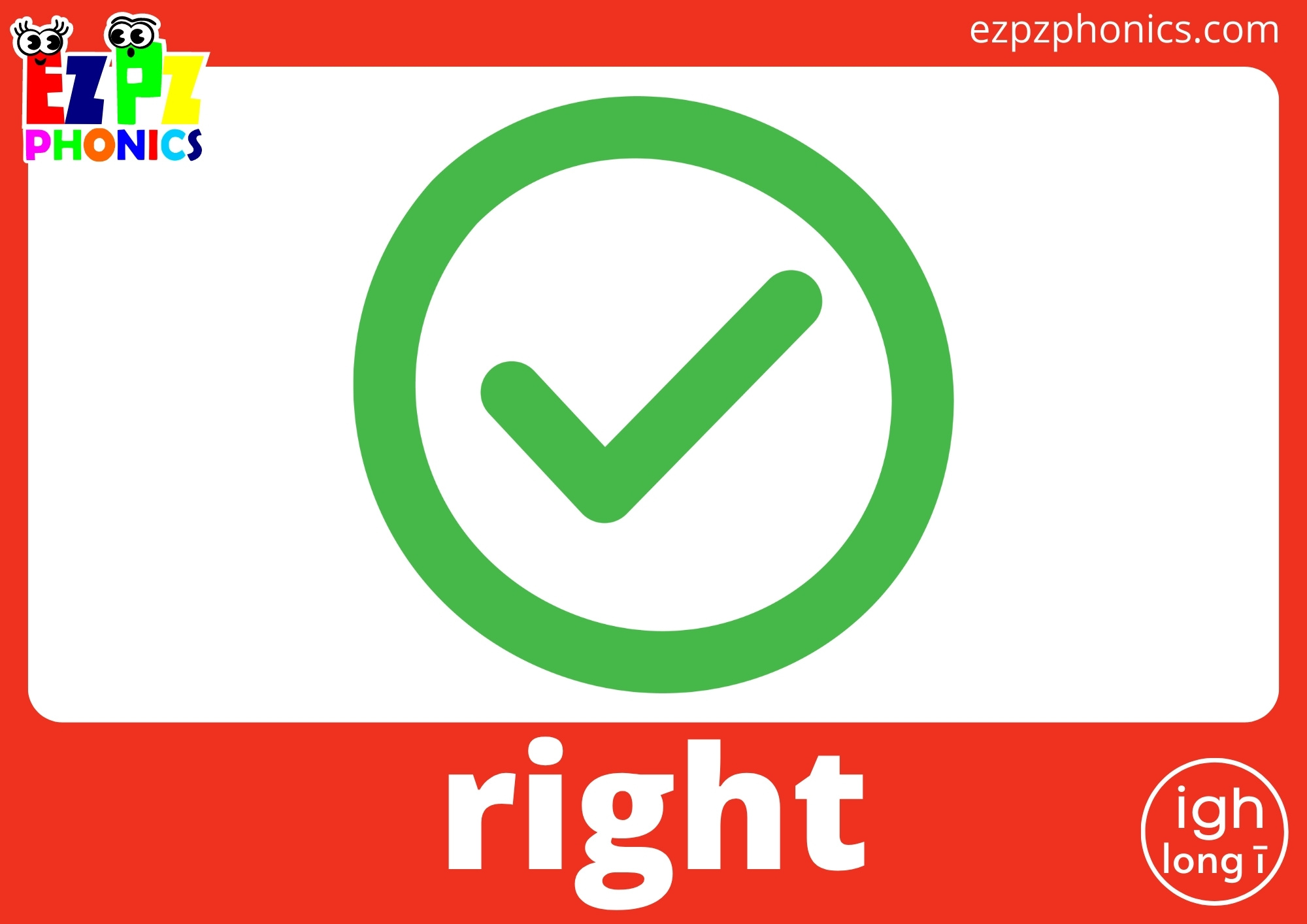 igh Words Long I Vowel Sounds Flashcards with Images and Words Free ...