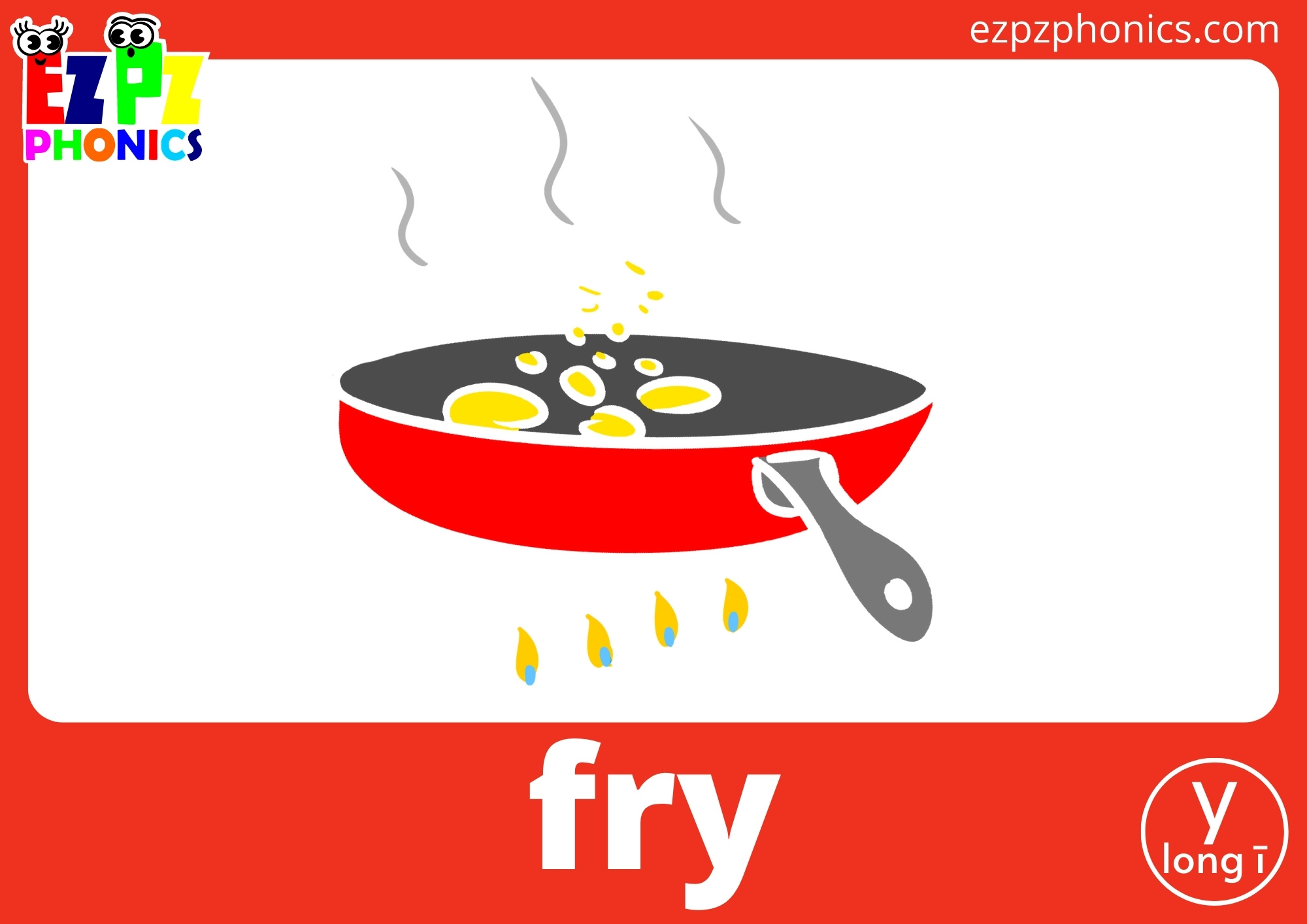 Y Words Long I Vowel Sounds Flashcards with Images and Words Free ...