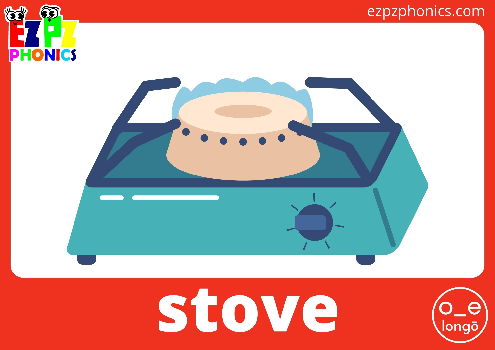 o_e Words Long O Vowel Sounds Flashcards with Images and Words Free ...