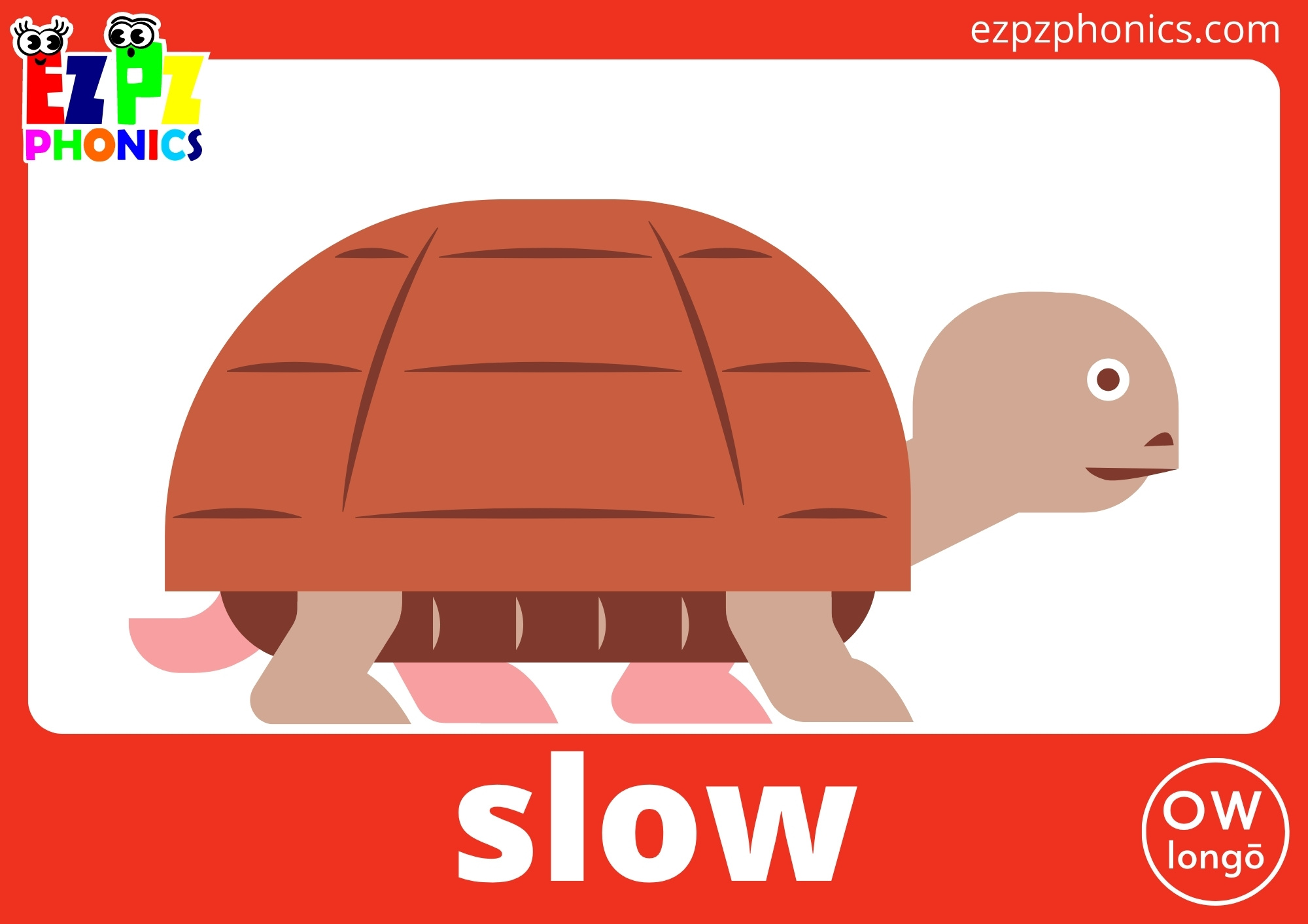 ow Words Long O Vowel Sounds Flashcards with Images and Words Download ...