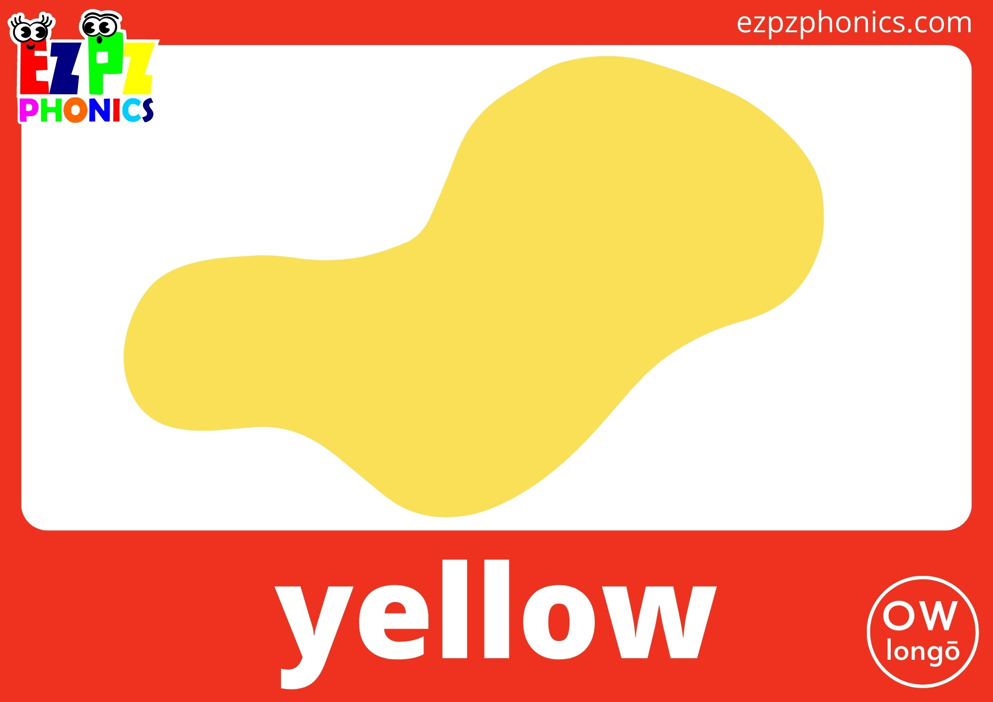 ow Words Long O Vowel Sounds Flashcards with Images and Words Download ...