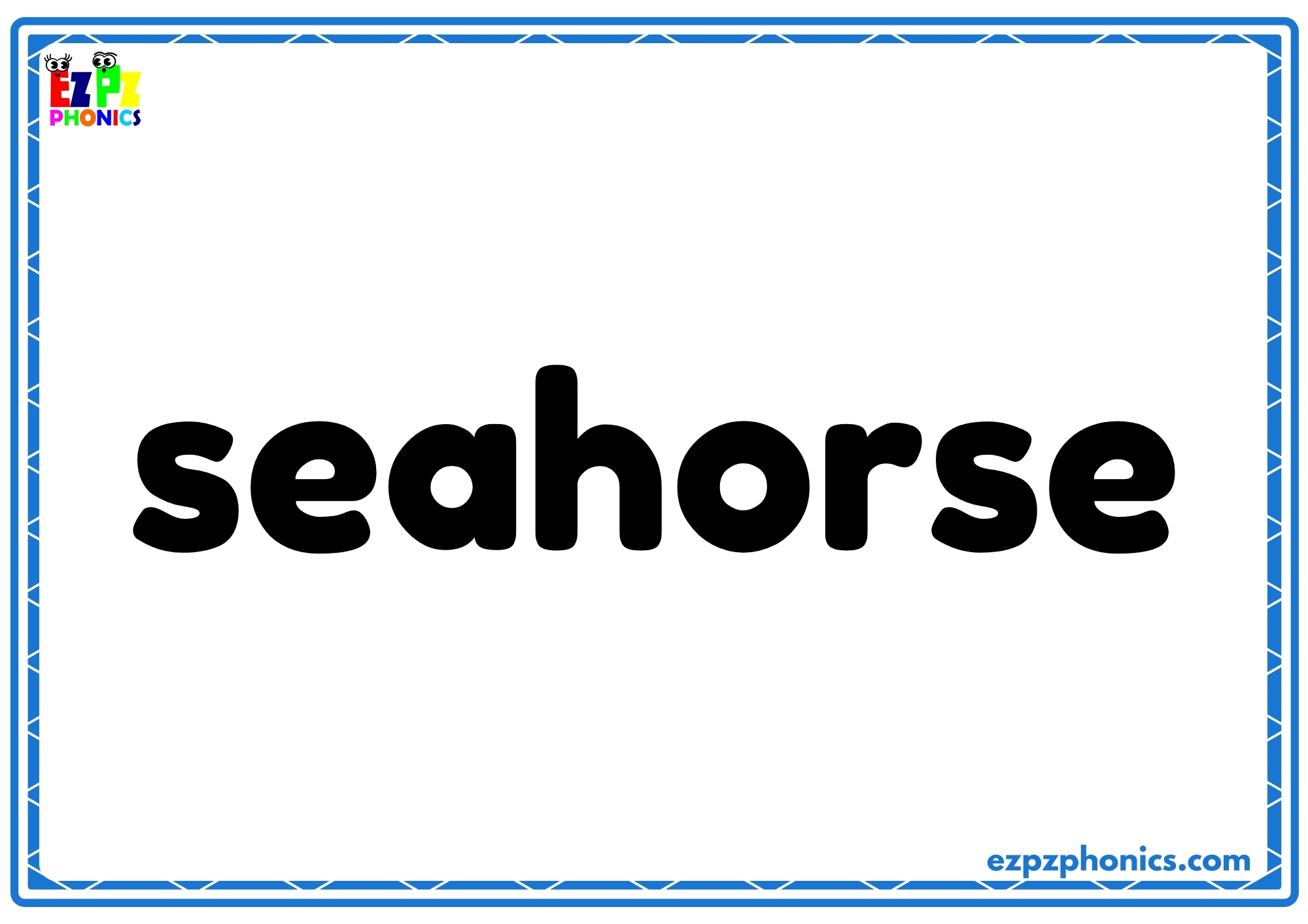 Sea Creatures Flashcards Words on the Back for Interactive Learning ...