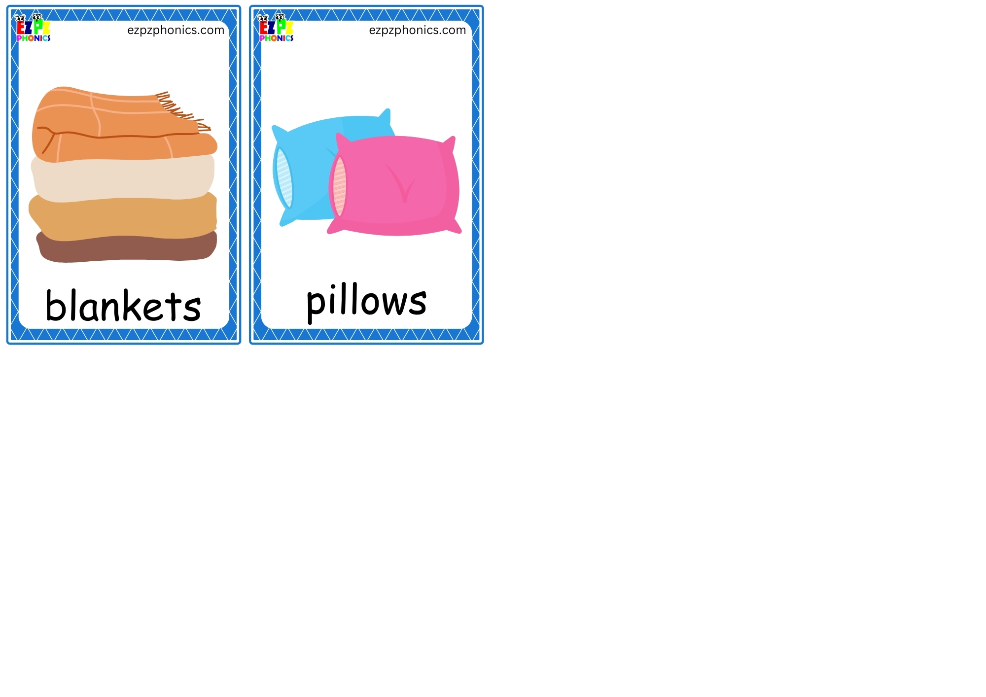 Bedroom Vocabulary My First English Words Mini Flashcards and Game ...