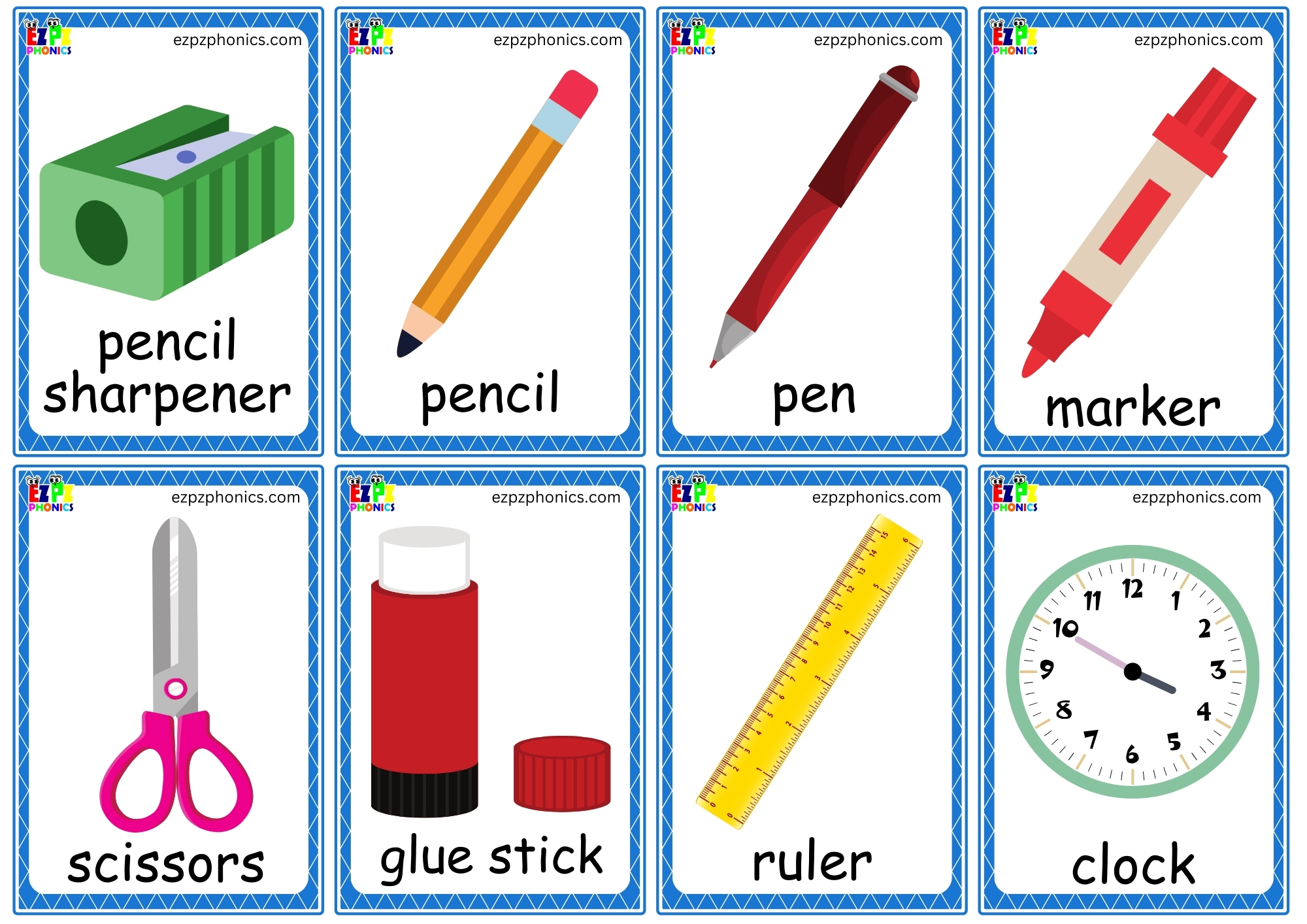 Classroom Objects - Mini Flashcards/Game Cards (Free PDF Download) My ...