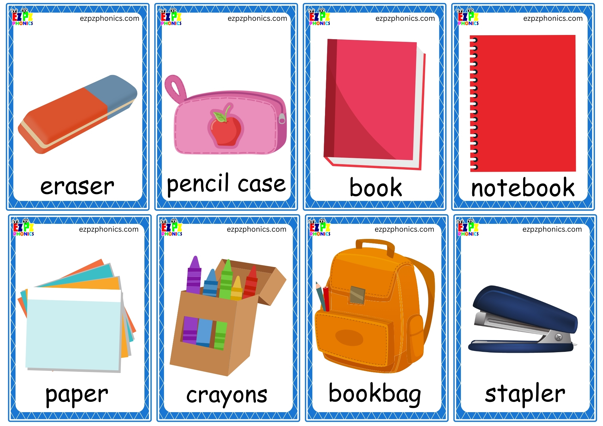 Classroom Objects - Mini Flashcards/Game Cards (Free PDF Download) My ...