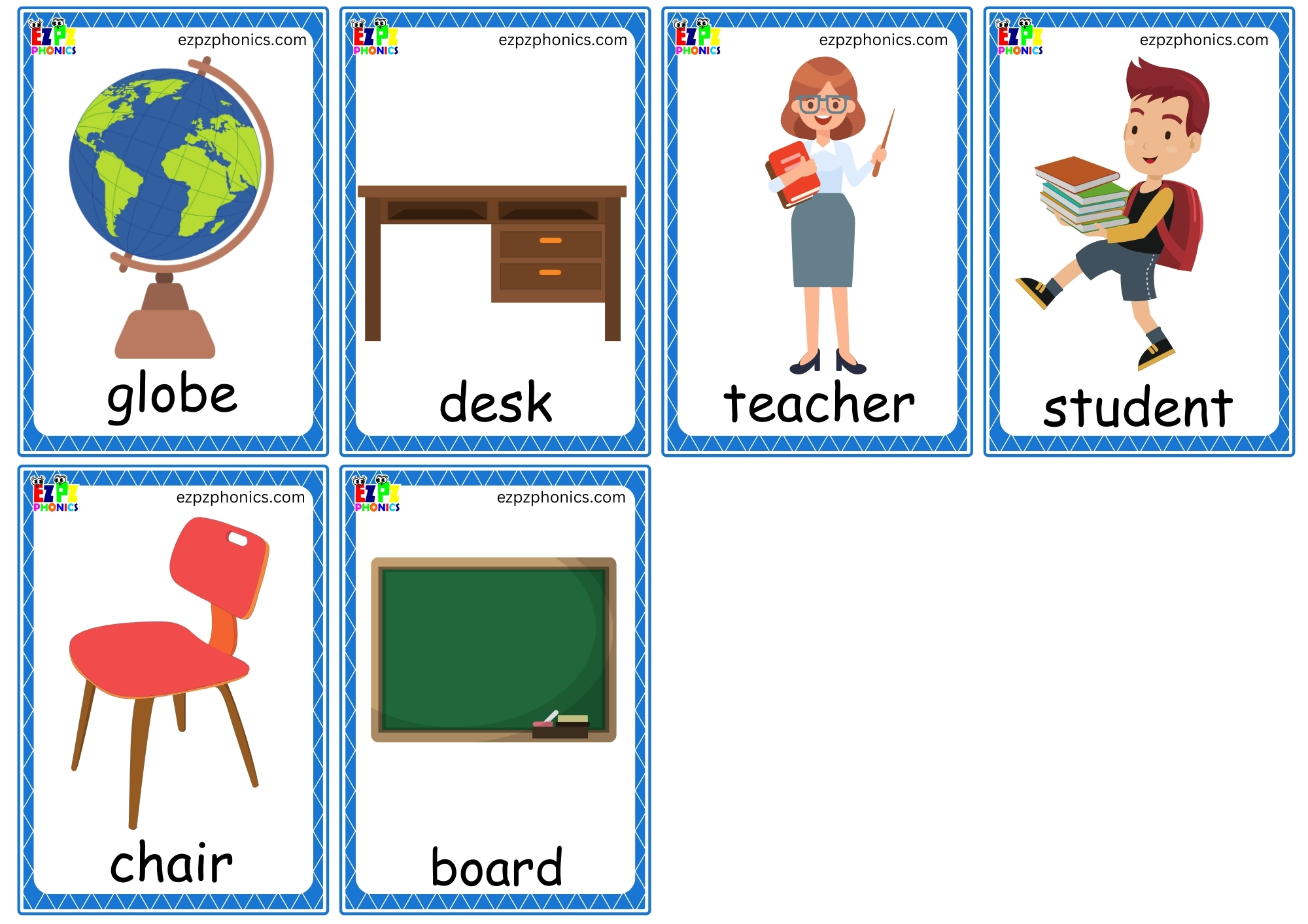 Classroom Objects - Mini Flashcards/Game Cards (Free PDF Download) My ...