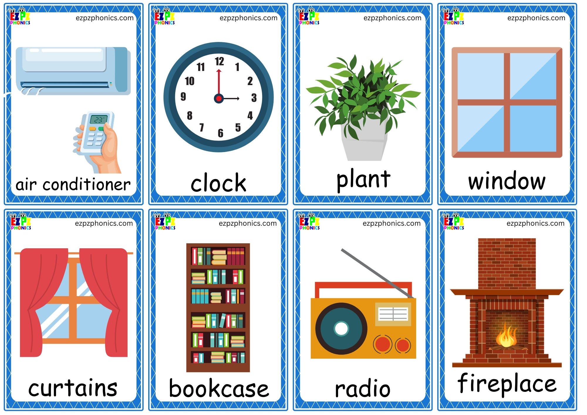 My First English Words for the Living Room Mini Flashcards and Game ...