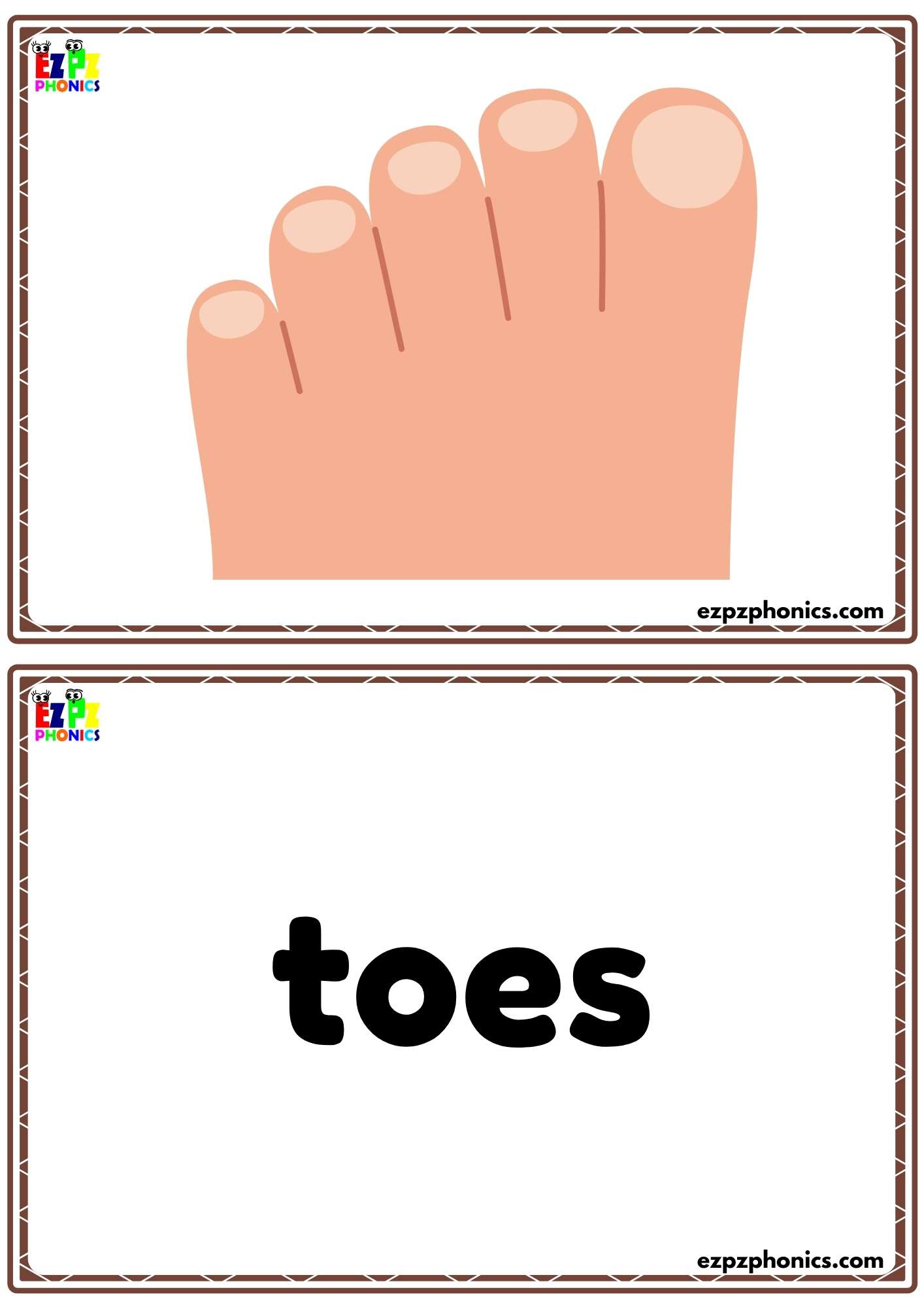 My Body Vocabulary Flashcards for Kids – Learn Body Parts Easily PDF ...