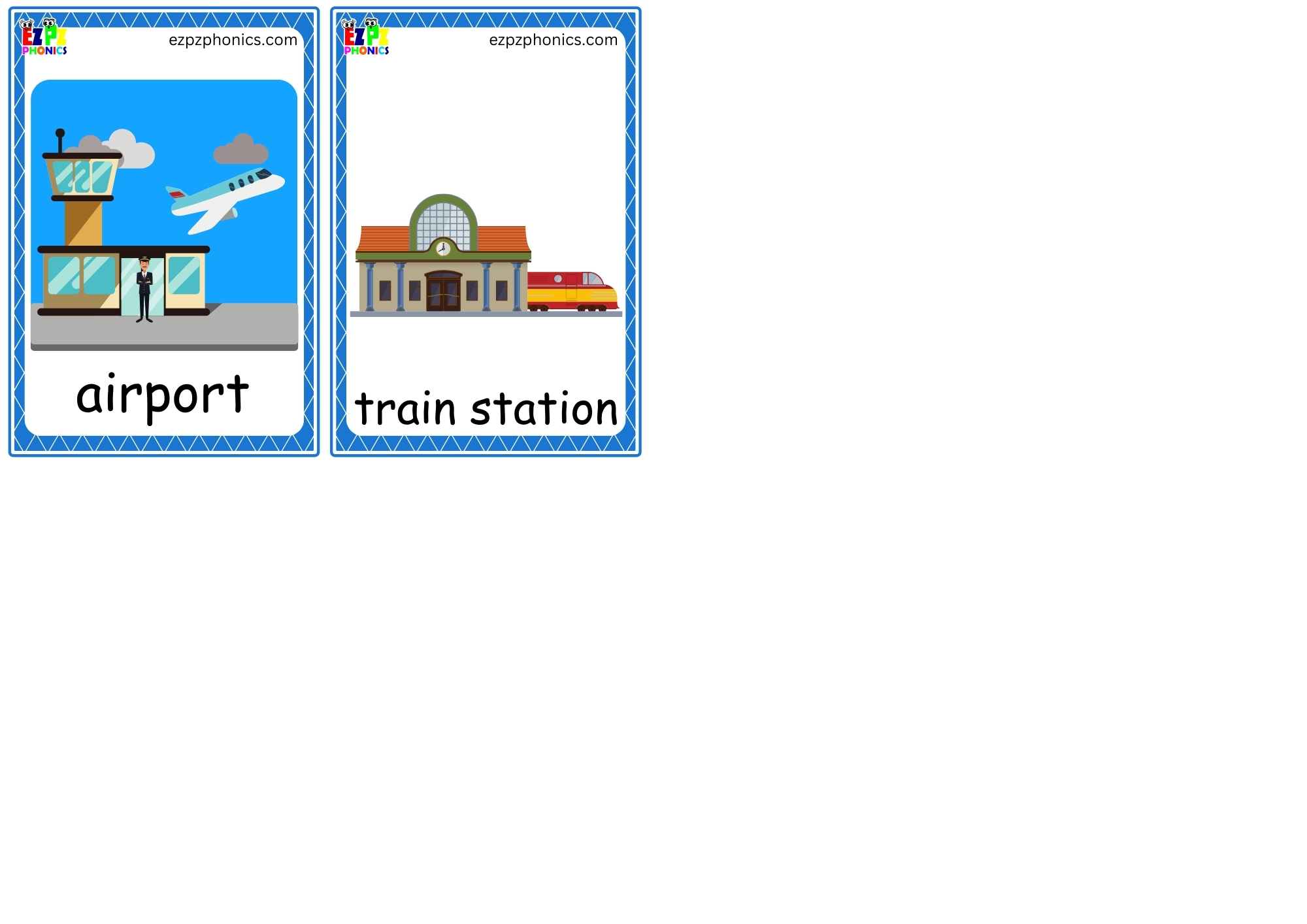 Places in the City My First English Words - Mini Flashcards/Game Cards ...
