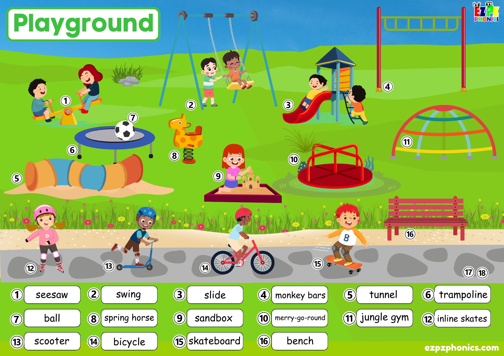 My First English Picture Dictionary for the Playground - ezpzphonics.com
