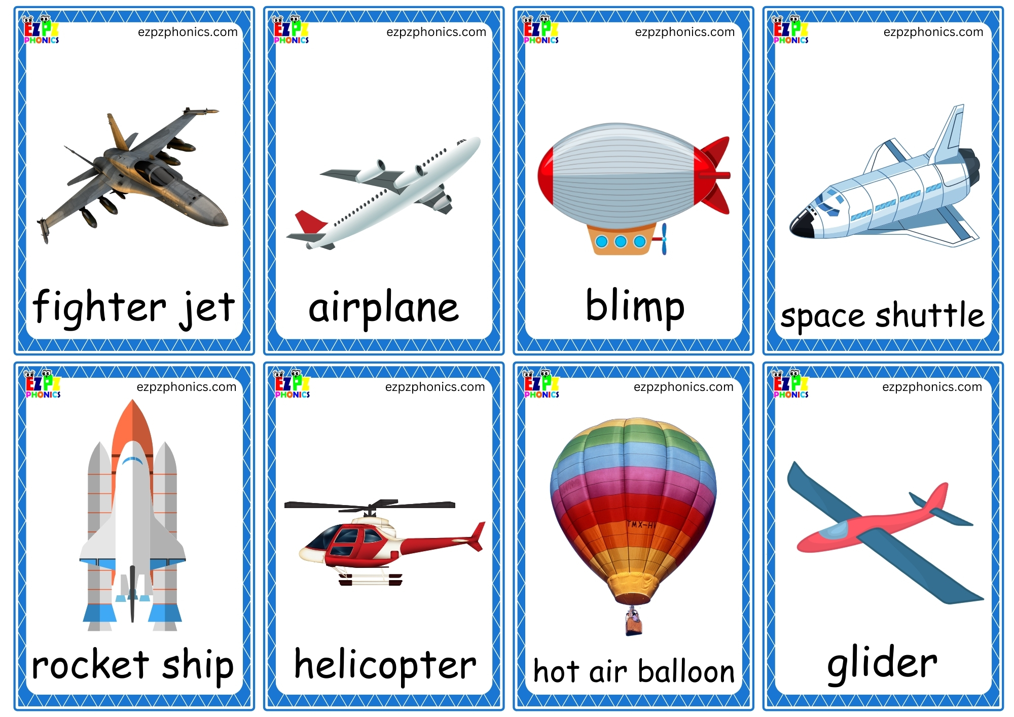 Air Transport Vocabulary - Mini Flashcards / Game Cards (Free PDF ...
