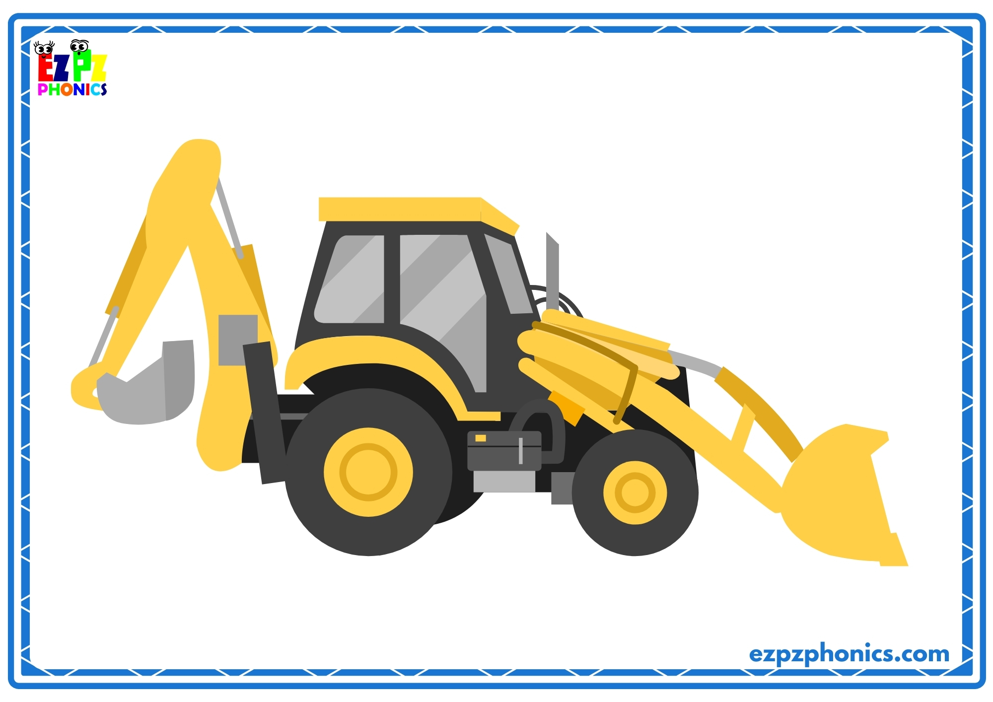 Construction Equipment Vocabulary Flashcards with Words on the Back Use ...