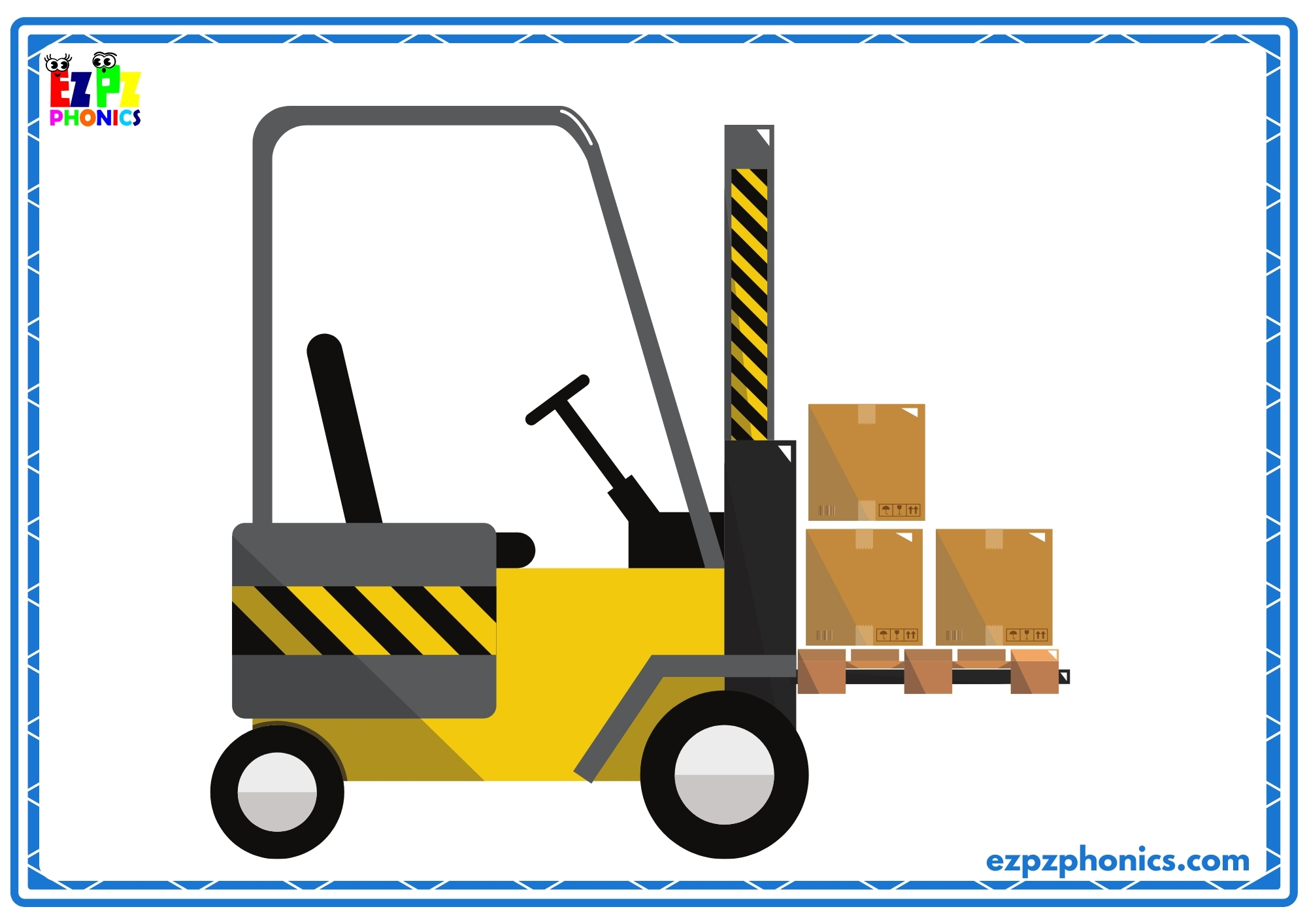 Construction Equipment Vocabulary Flashcards with Words on the Back Use ...
