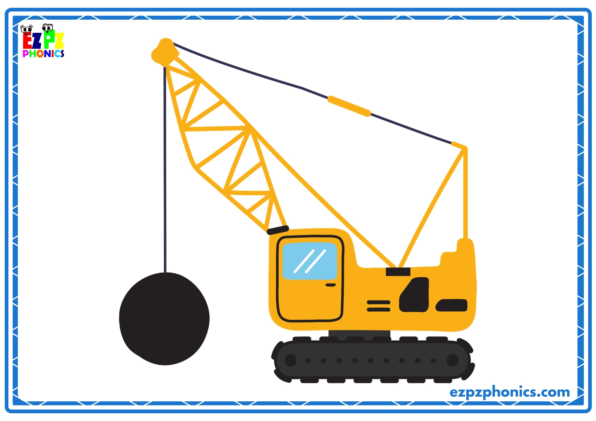 Construction Equipment Vocabulary Flashcards with Words on the Back Use ...