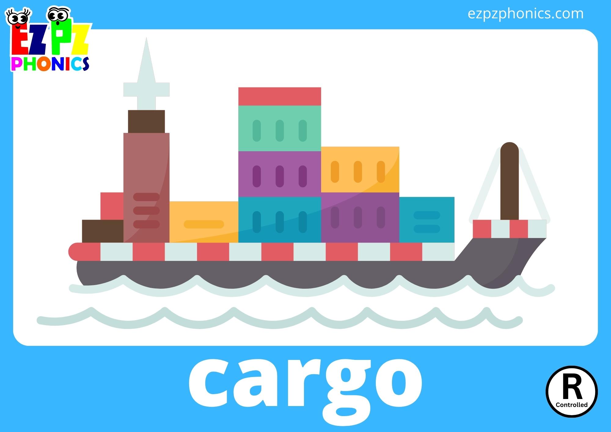 ar R-Controlled Two Syllable Words Phonics Flashcards with Images and ...