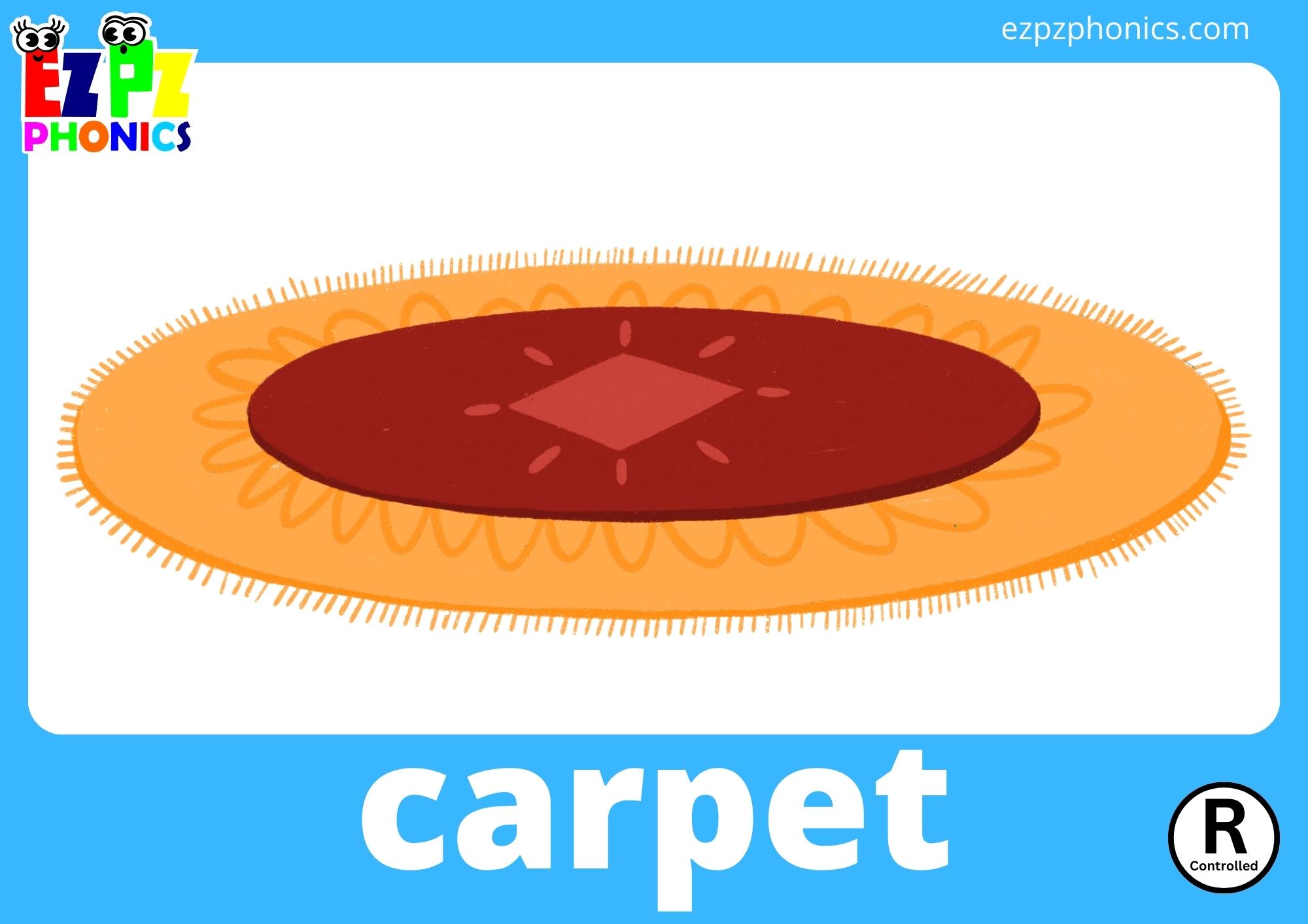 ar R-Controlled two syllable words phonics flashcards - ezpzphonics.com