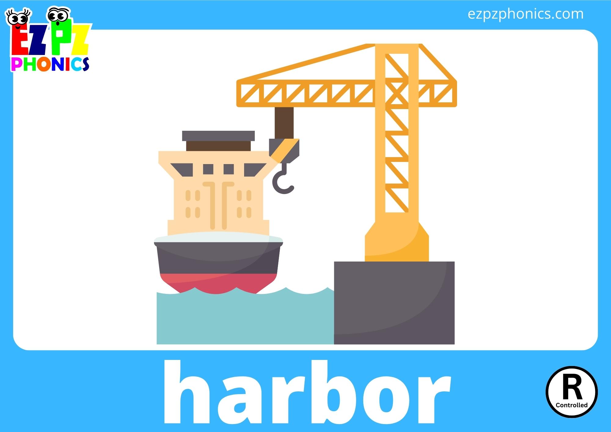 ar R-Controlled Two Syllable Words Phonics Flashcards with Images and ...