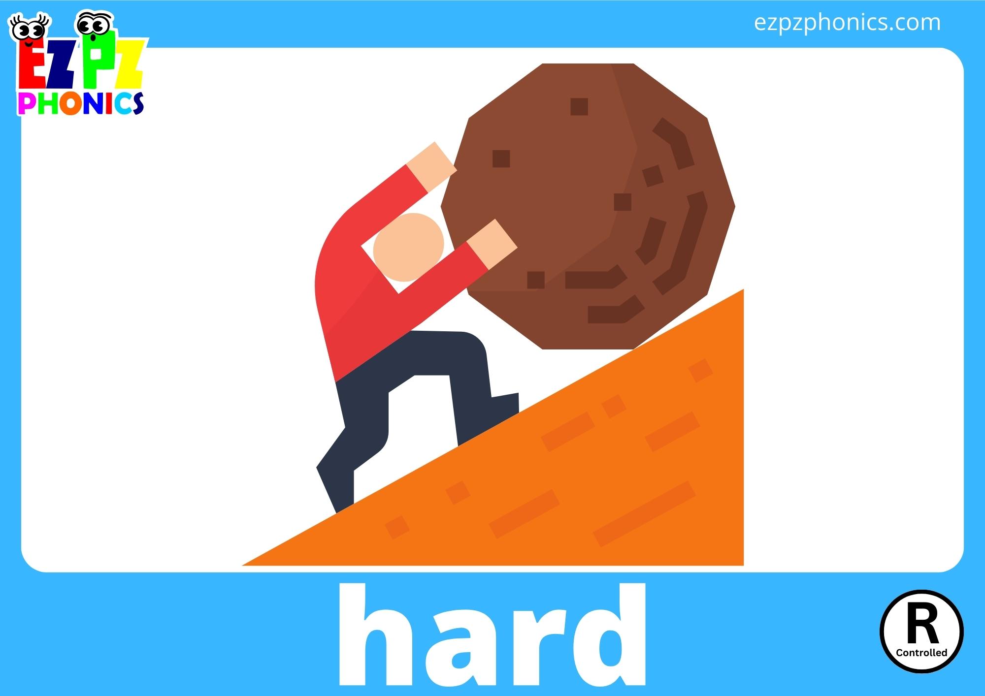 AR R-Controlled One Syllable Words Phonics Flashcards with Images and ...